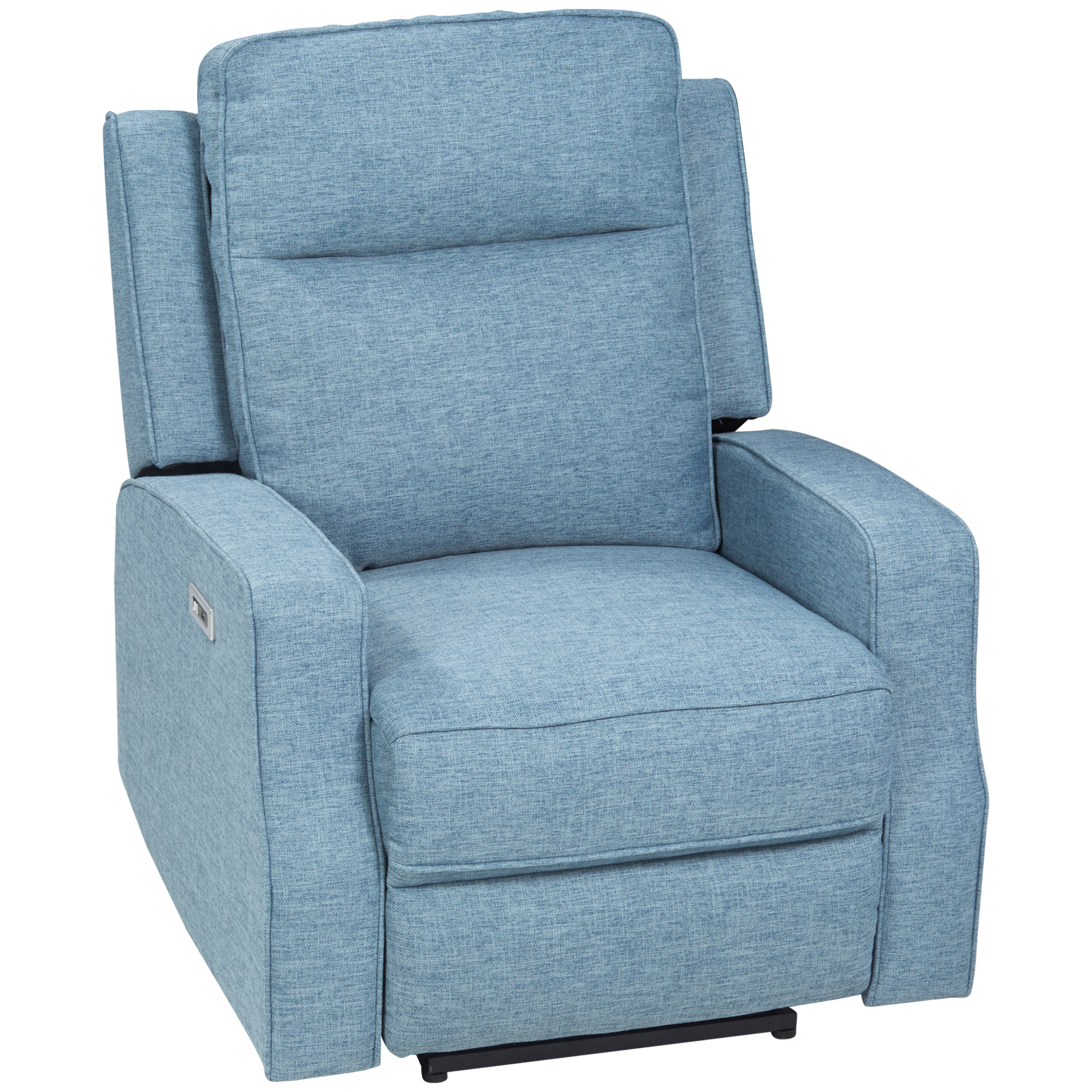 HOMCOM Electric Power Wall Hugger Recliner Chair Armchair Sofa with ...