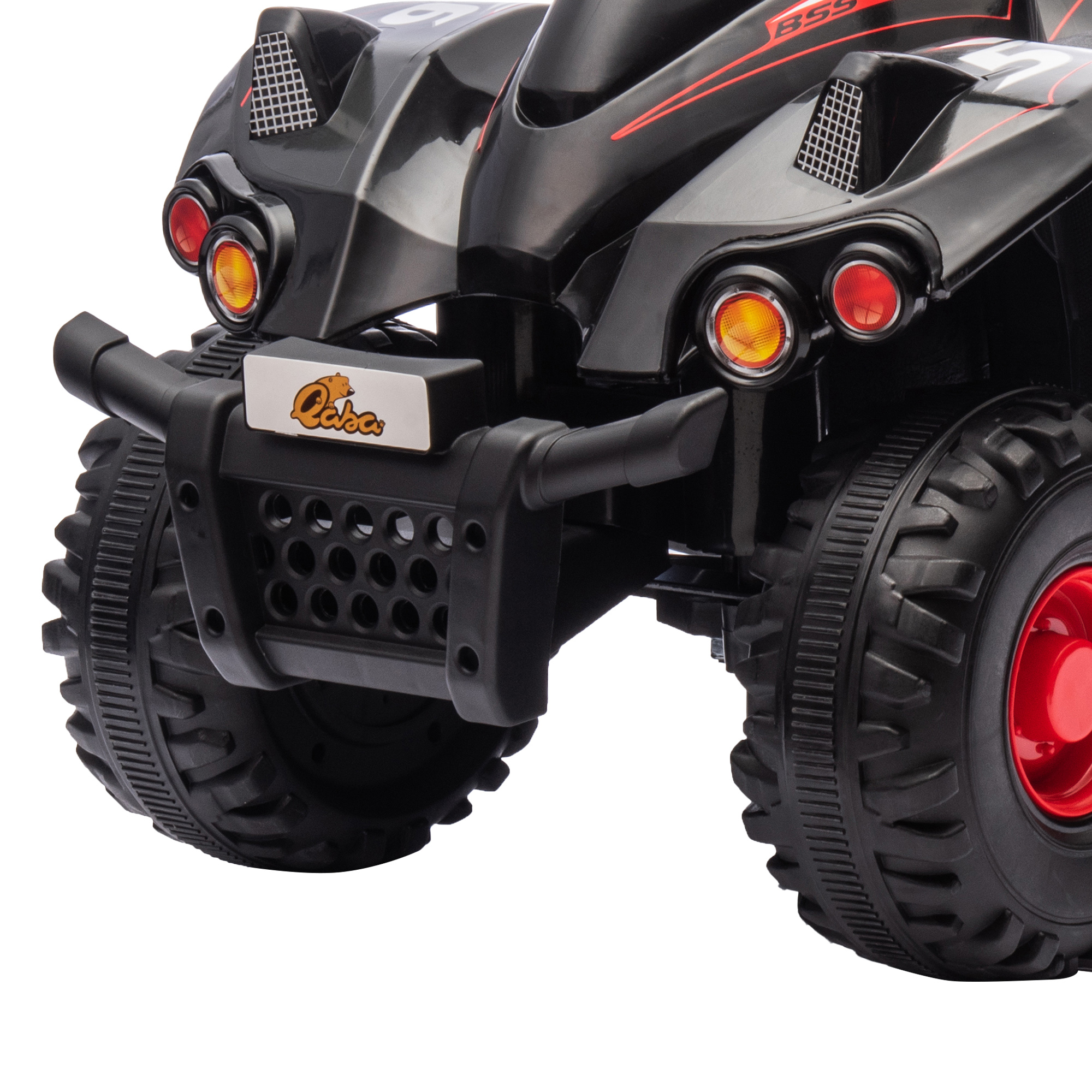 Qaba 6V Kids ATV, 4 Wheeler Quad Car w/ Music for 2-6 Years, Black ...