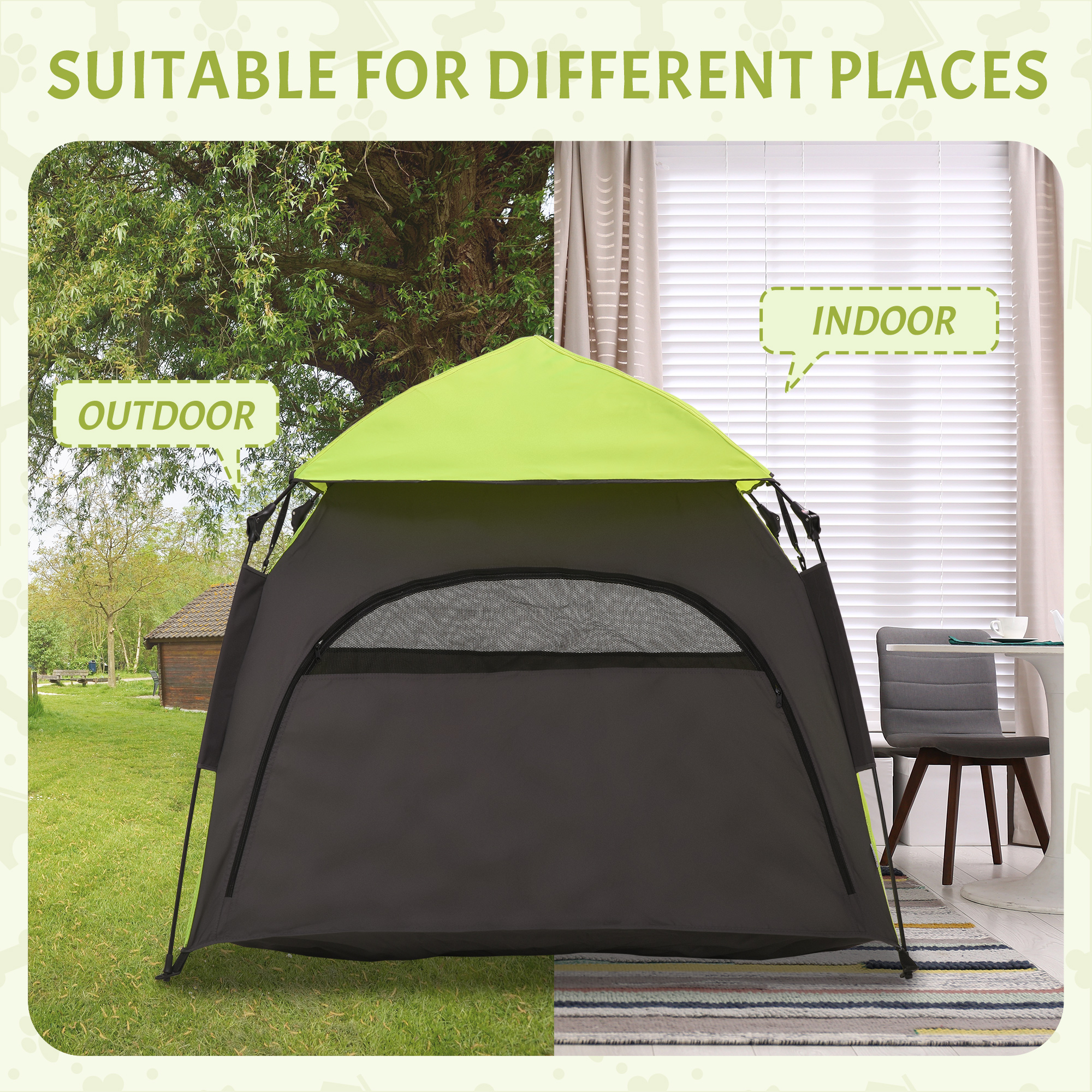 PawHut Pop Up Dog Tent for Extra Large and Large Dogs, Portable Pet ...
