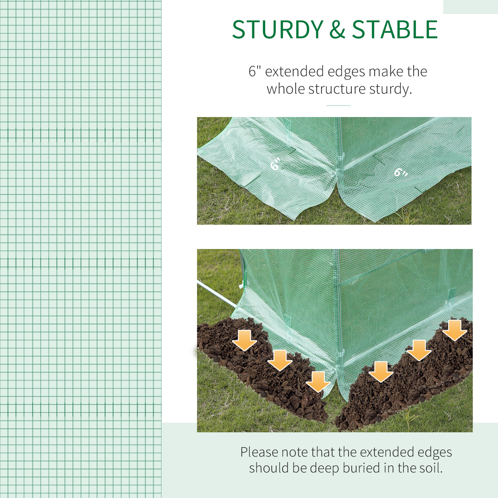 Outsunny 20' x 10' x 7' Greenhouse Replacement Walk-in PE Hot House ...