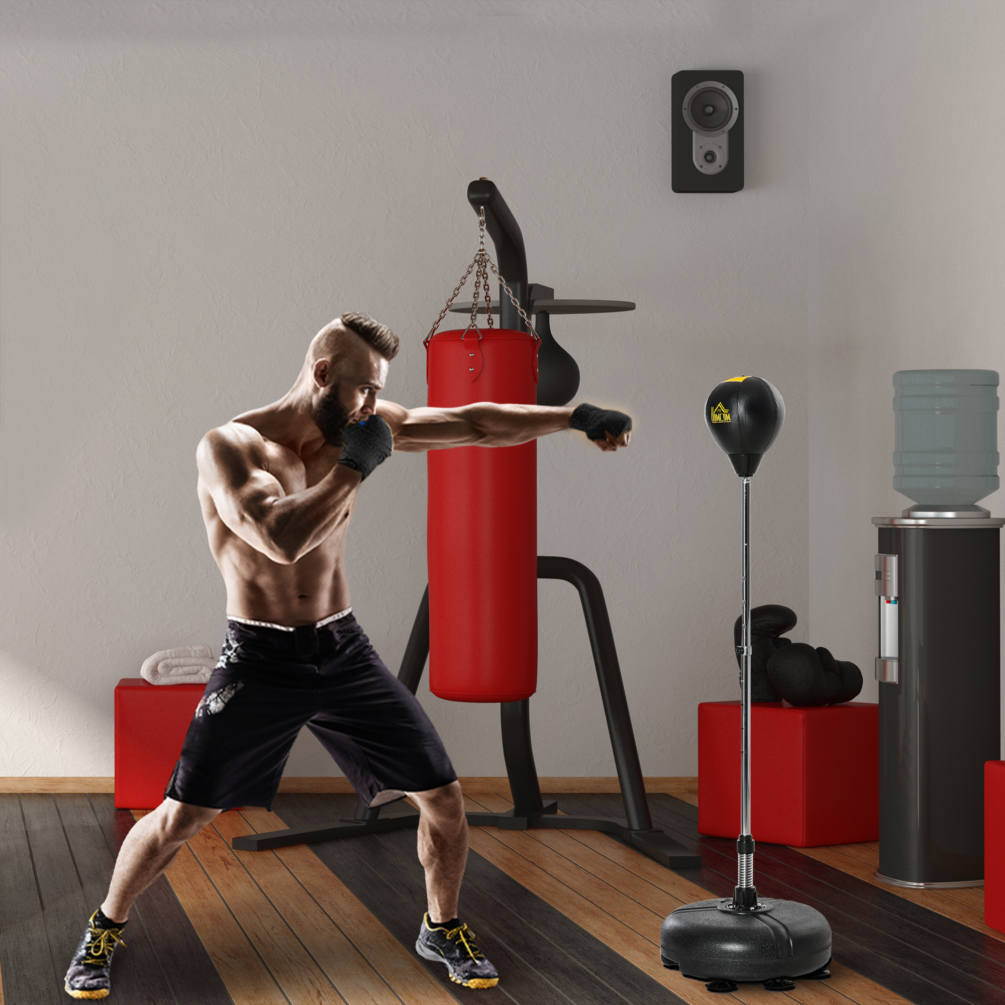 Soozier Reflex Bag with Stand, Freestanding Punching Bag Set with ...