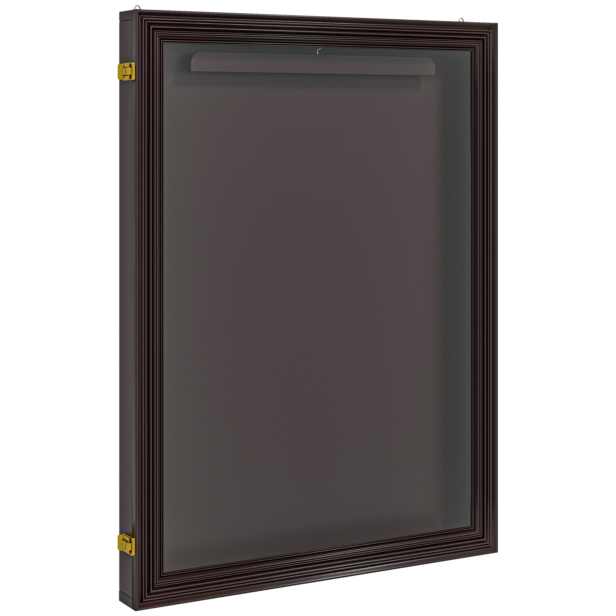 HOMCOM UV-Resistant Sports Jersey Frame Display Case with Hooks, Cherry ...