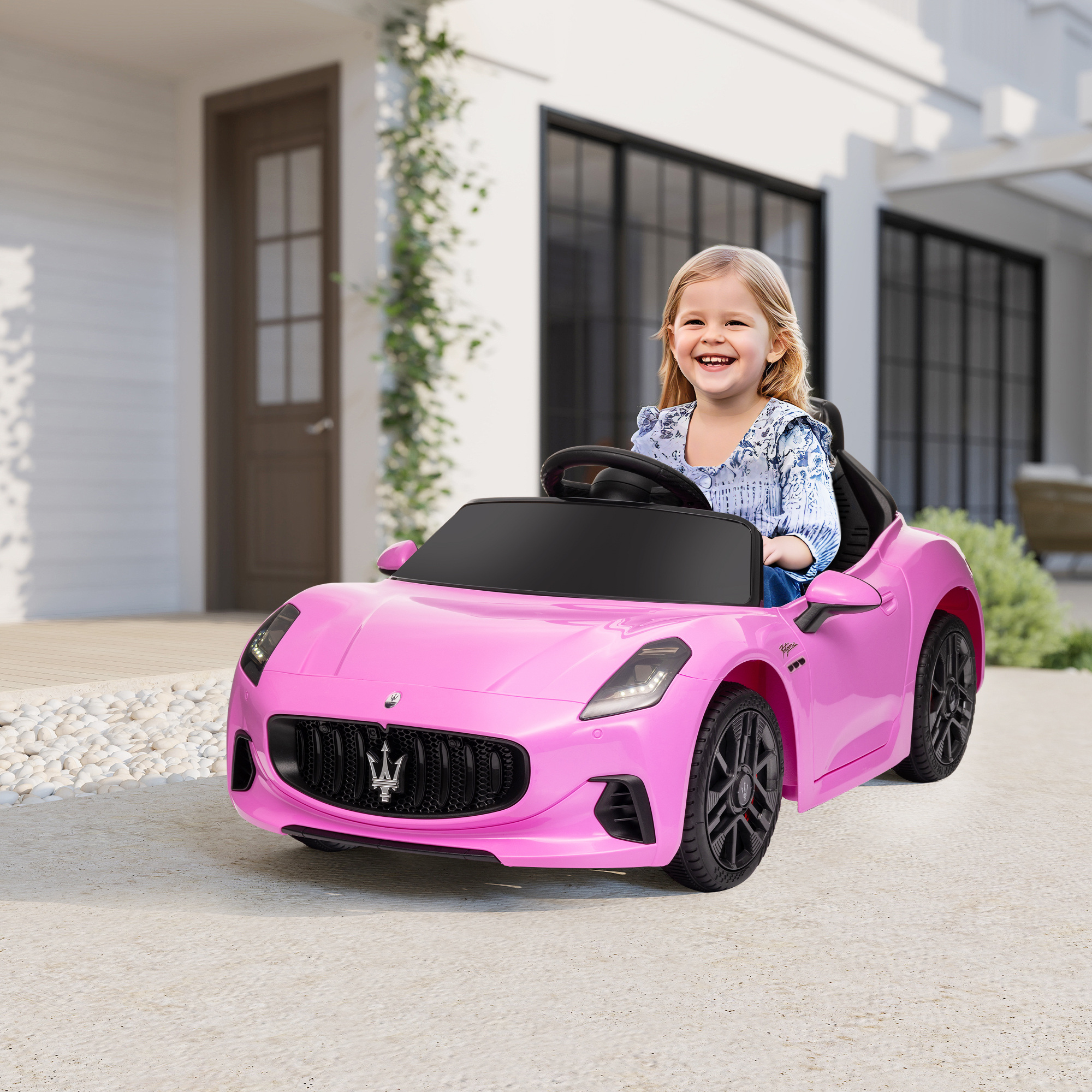 Qaba 12V Maserati Gran Turismo Licensed Kids Electric Car w/ Remote ...