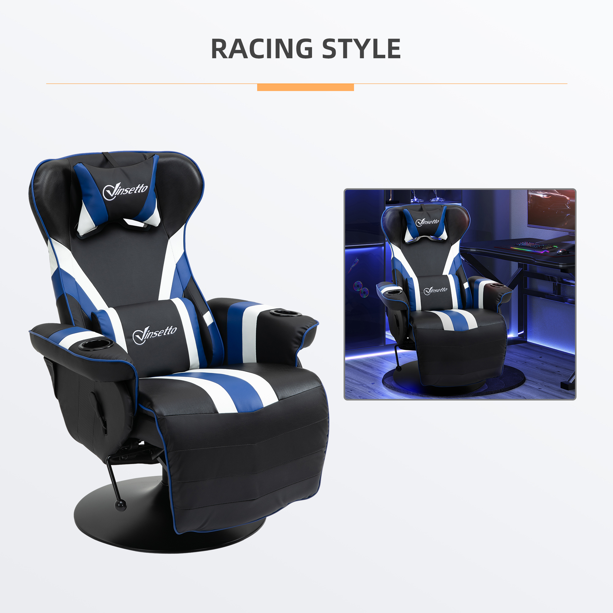 Gaming Chair For Adults AA Products Gaming Chair Ergonomic High Back ...