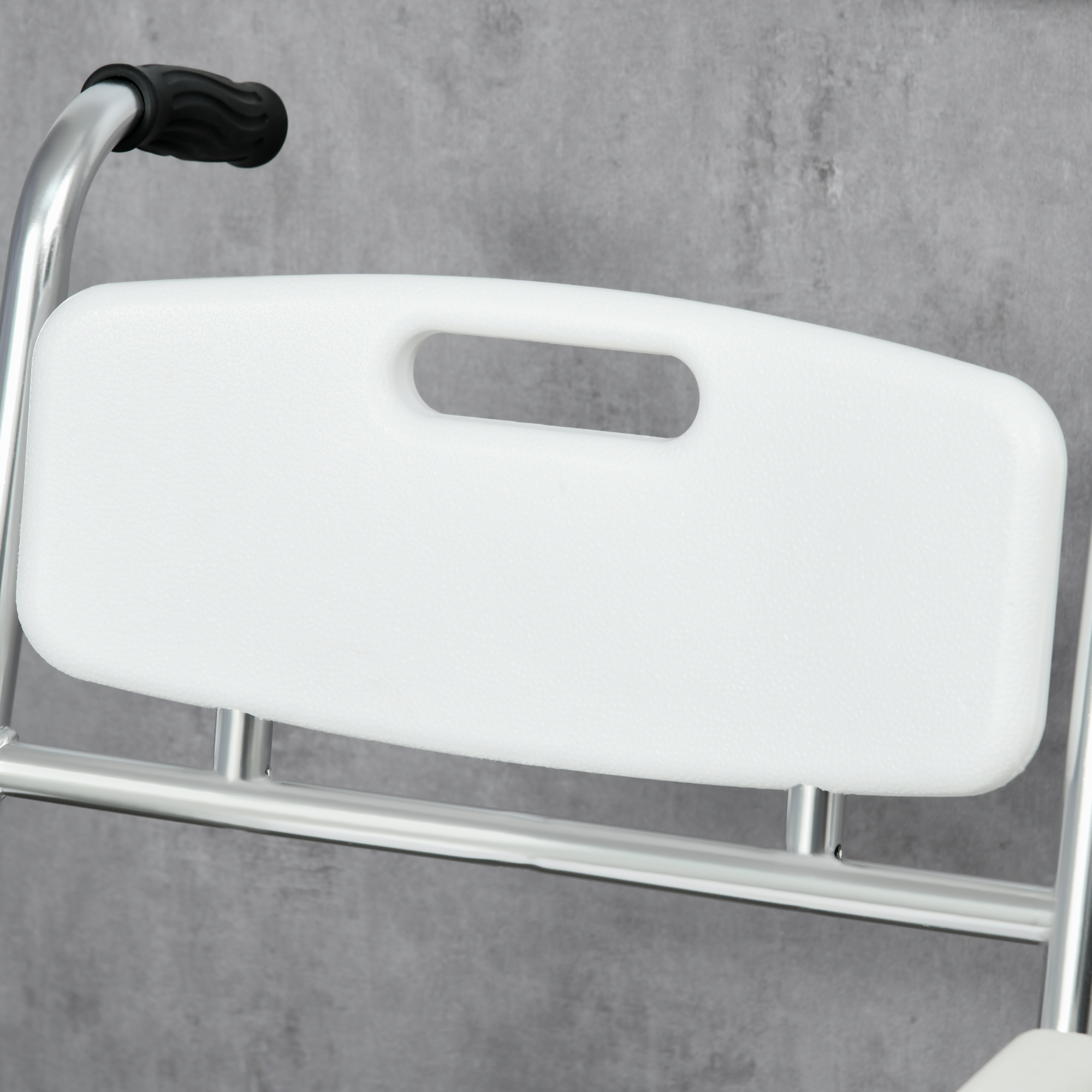 HOMCOM 3 in 1 Shower Commode Wheelchair, Transport Beside Commode Chair ...