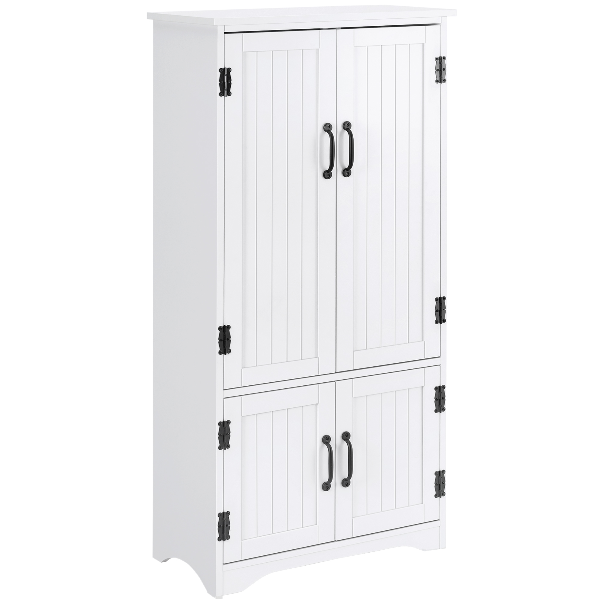 HOMCOM Accent Floor Storage Cabinet Kitchen Pantry with Adjustable ...