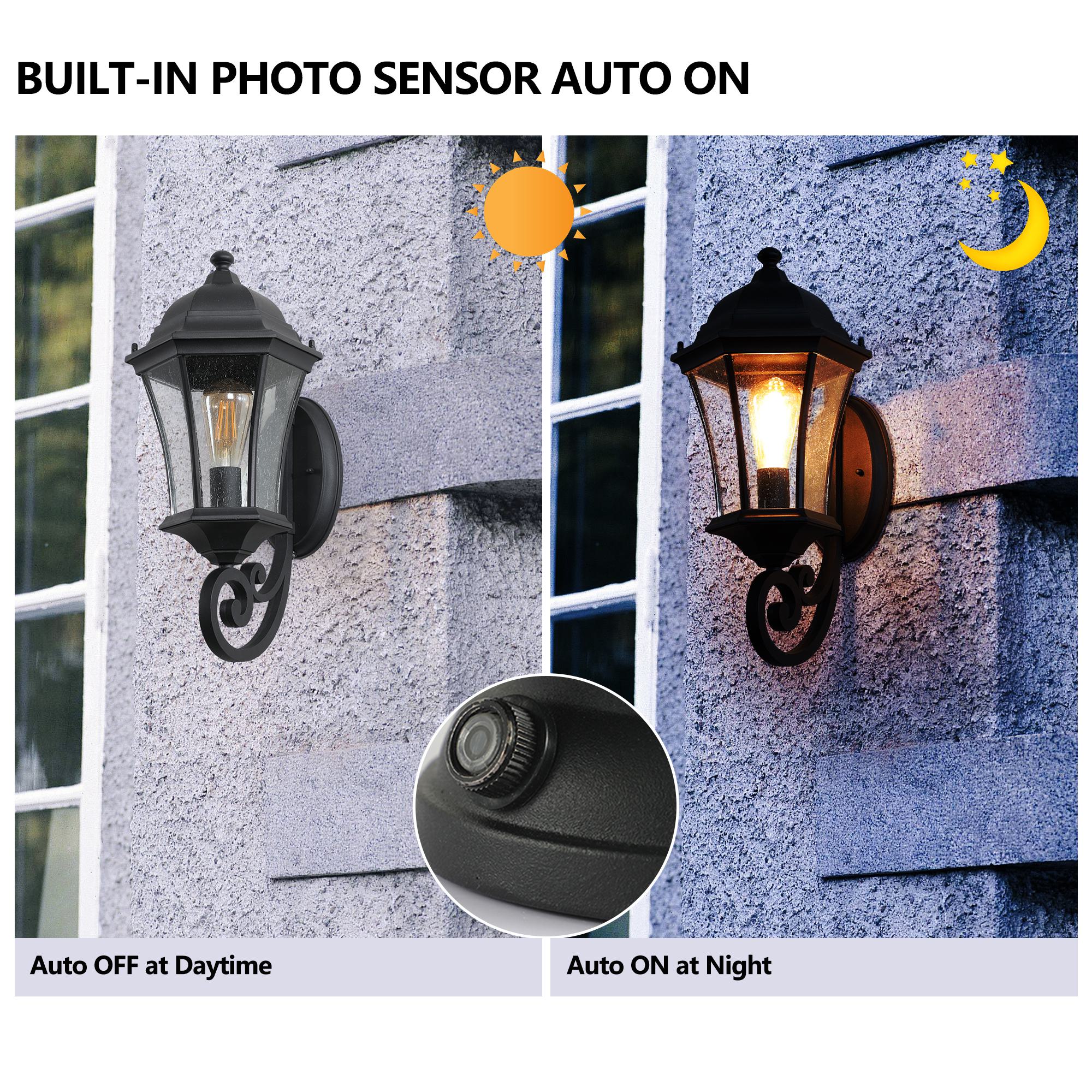 2-Pack Vintage Wall-Mounted Outdoor Lantern Lights with Versatile ...
