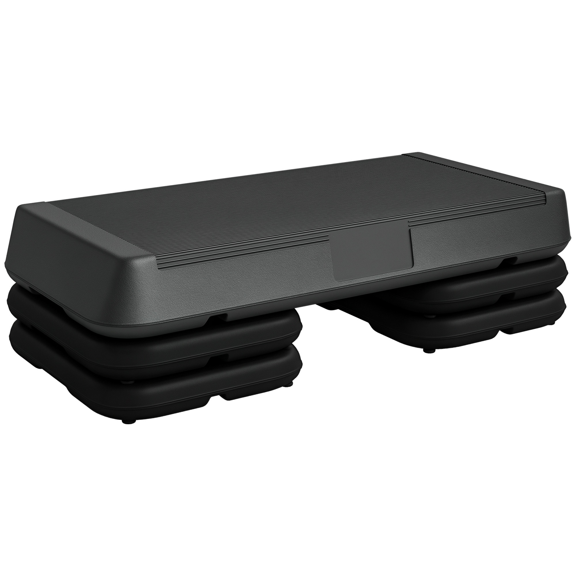 Soozier Adjustable Aerobic Stepper, 3-Level with Risers 4", 6", 8 ...
