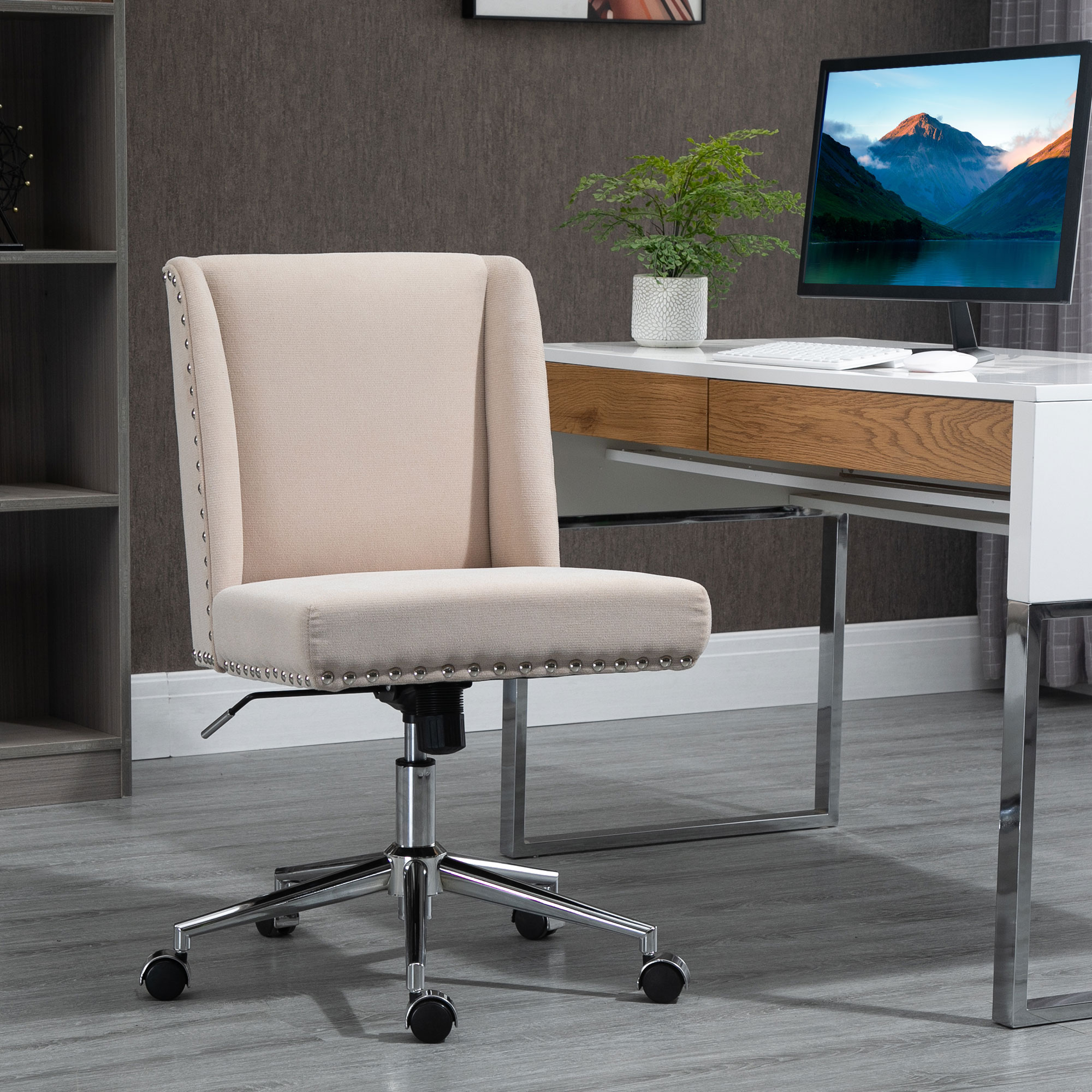 Vinsetto Ergonomic Computer Office Chair Task Desk 360° Swivel Modern ...
