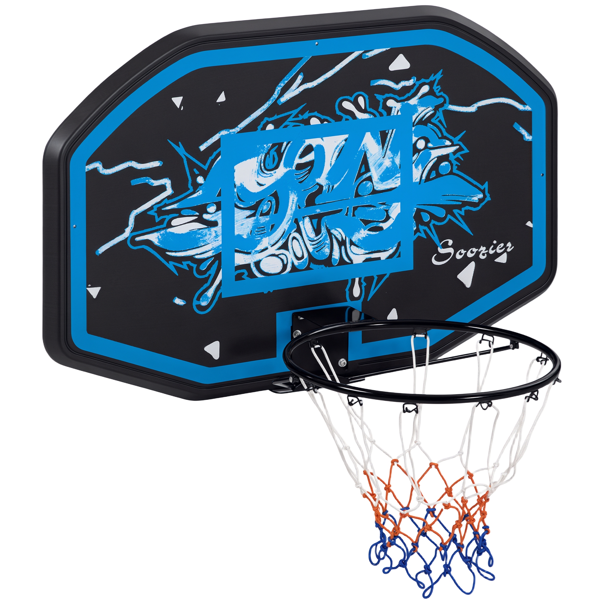 Soozier Wall Mounted Basketball Hoop, 43" x 28" Backboard, Mini ...
