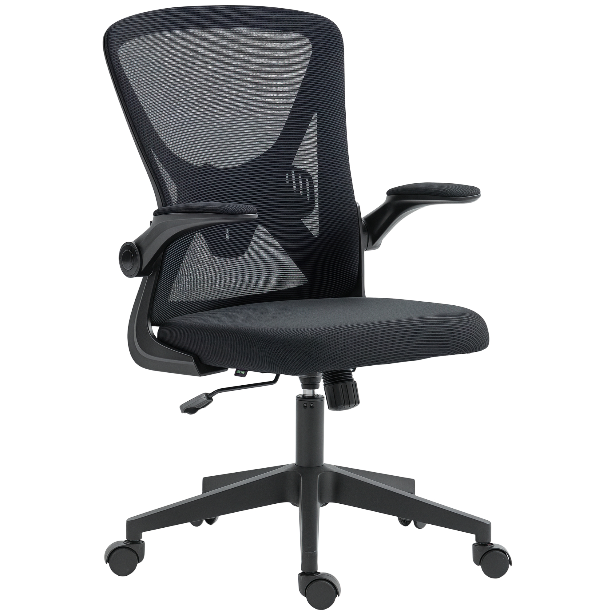 Vinsetto Mesh Office Chair, Mid-Back Computer Desk Chair with Lumbar ...