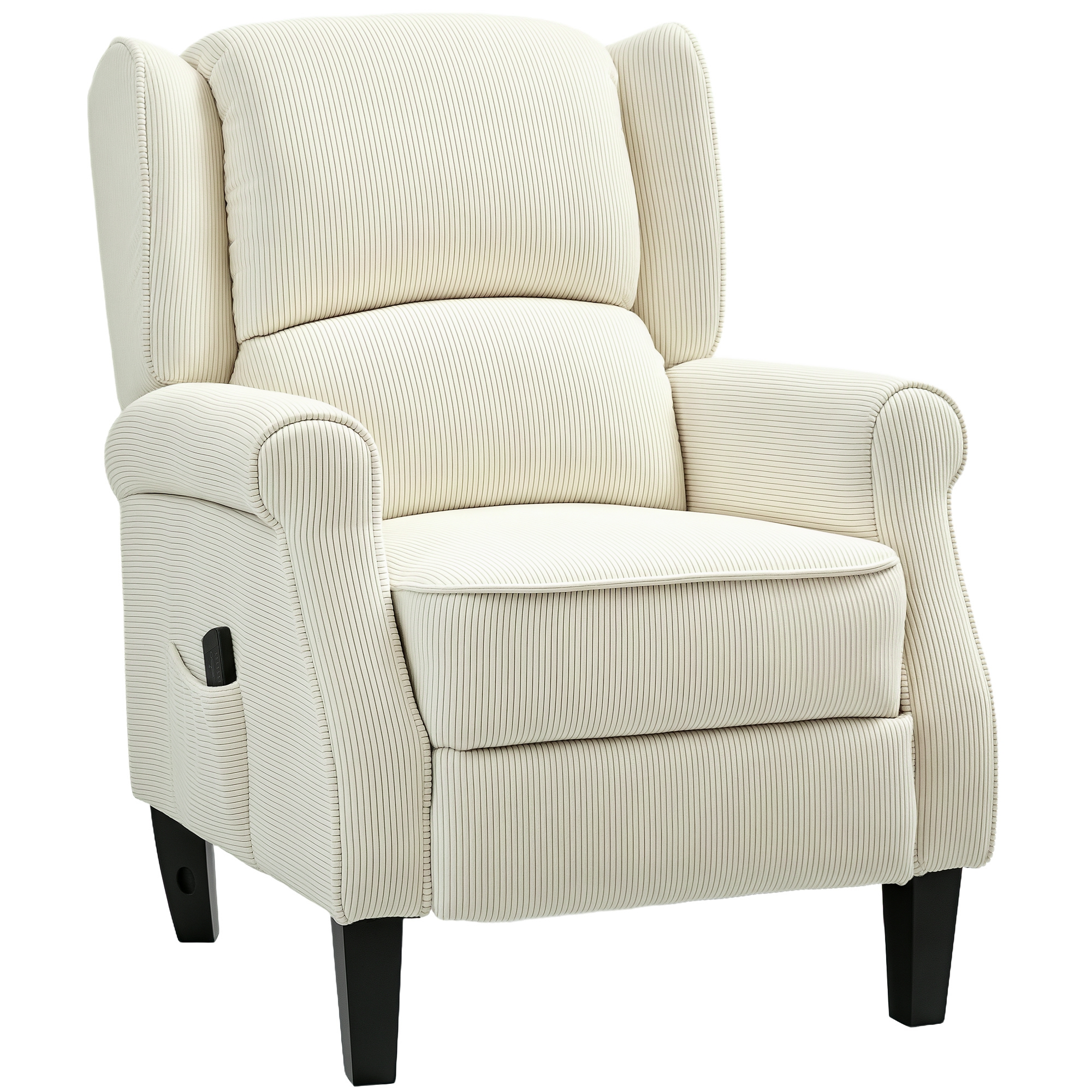 HOMCOM Push Back Recliner Chair, Vibration Massage Recliner for Living ...