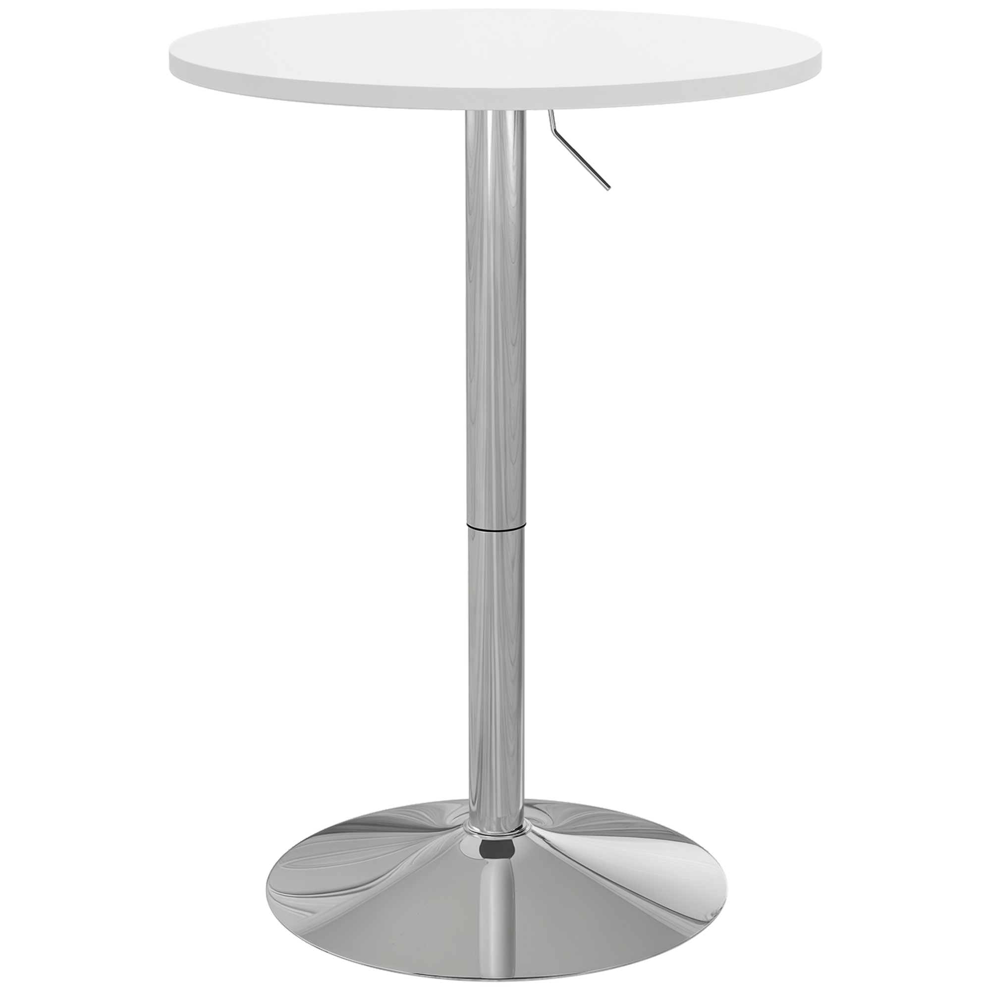 HOMCOM High Top Bar Table, Adjustable Round Kitchen Table with Swivel ...