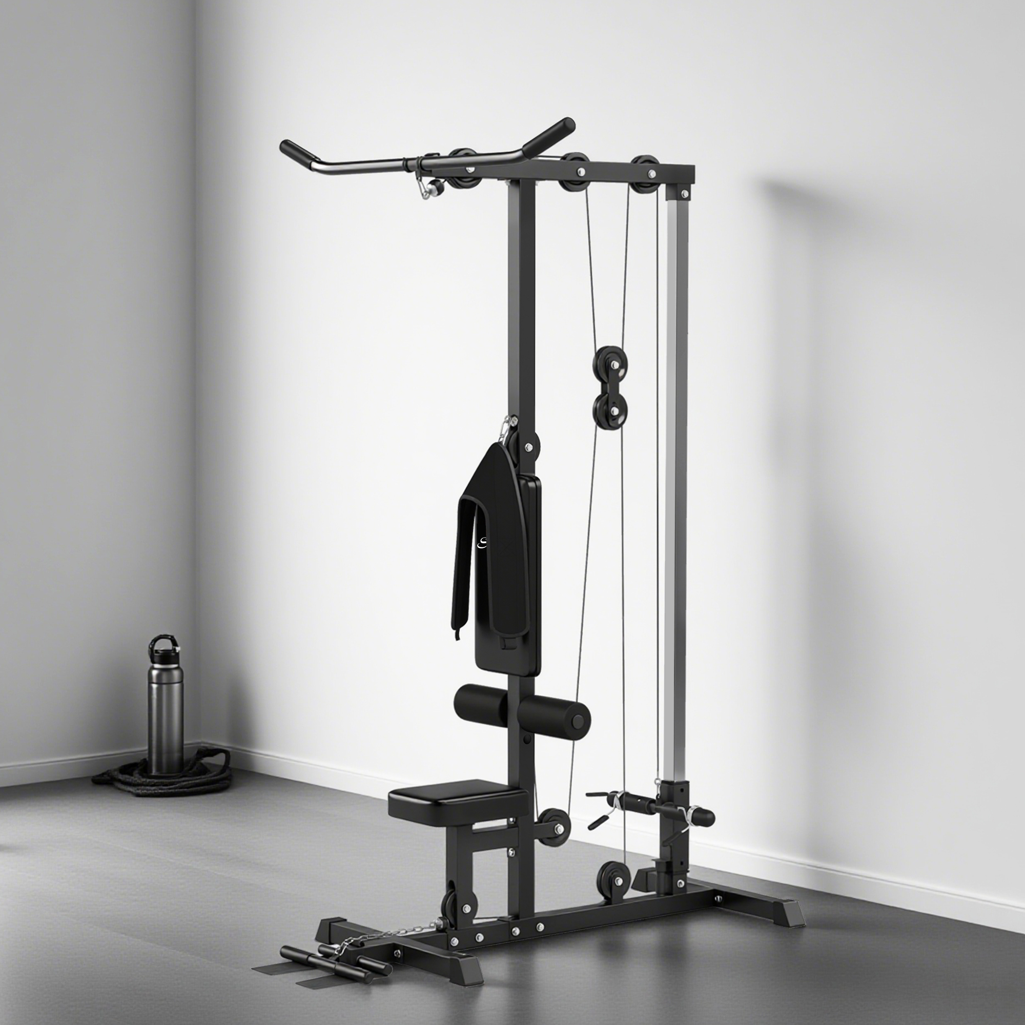 Soozier Lat Pull Down Machine, High / Low Pulley Machine with ...