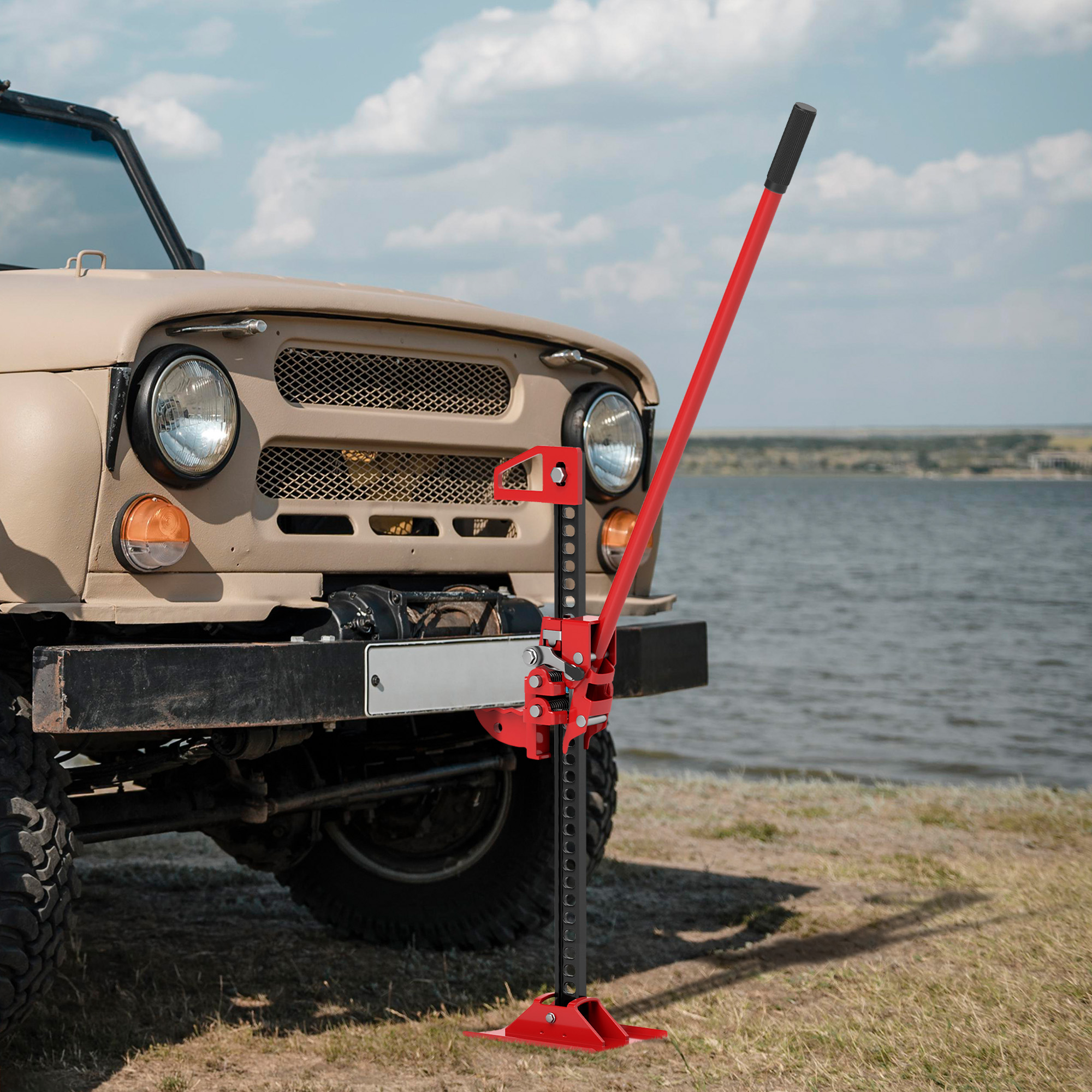 HOMCOM 3 Tonne/6600 lb Farm Jack, 48" High Lift Jack for 4x4 Tractors ...