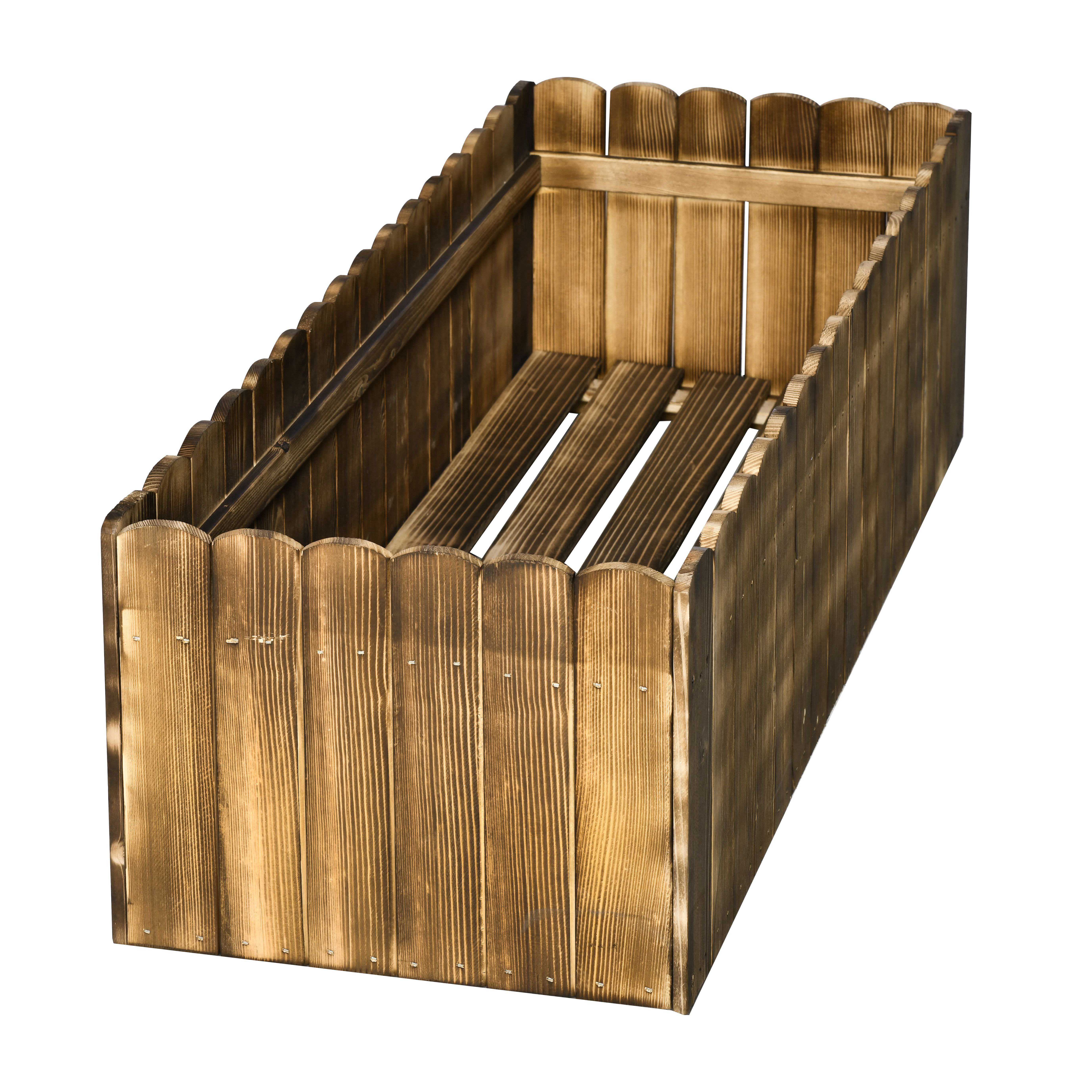 Outsunny 40" x 16" x 12" Wooden Raised Garden Bed, Raised Planter Box ...