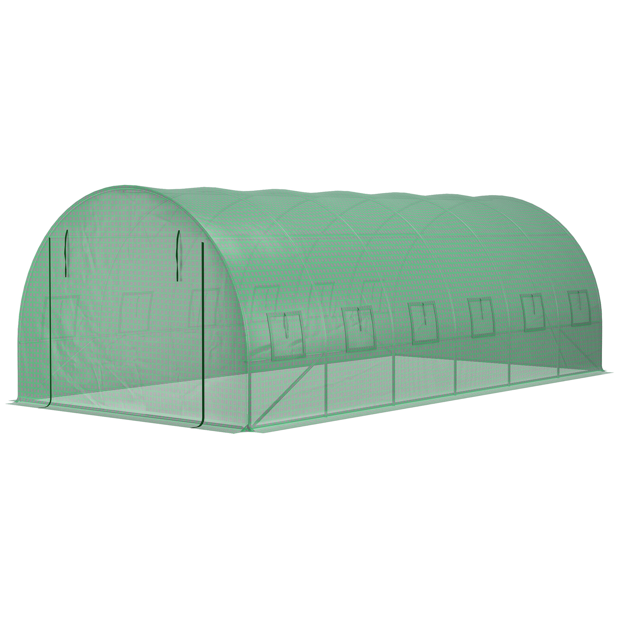Outsunny 20' x 10' x 7' Greenhouse Replacement Walk-in PE Hot House ...