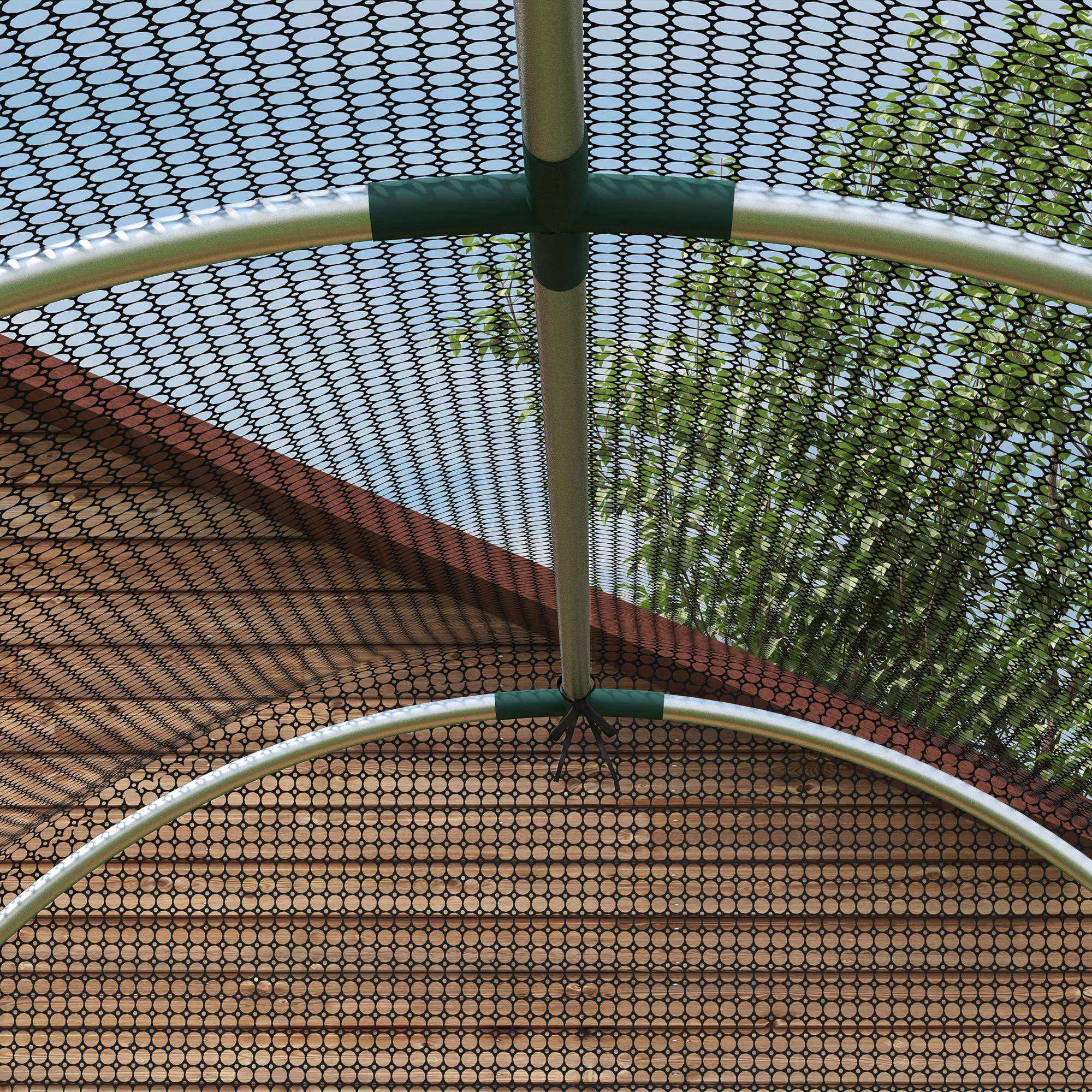 Outsunny Galvanized Steel Crop Cage, Plant Protection Tent with ...