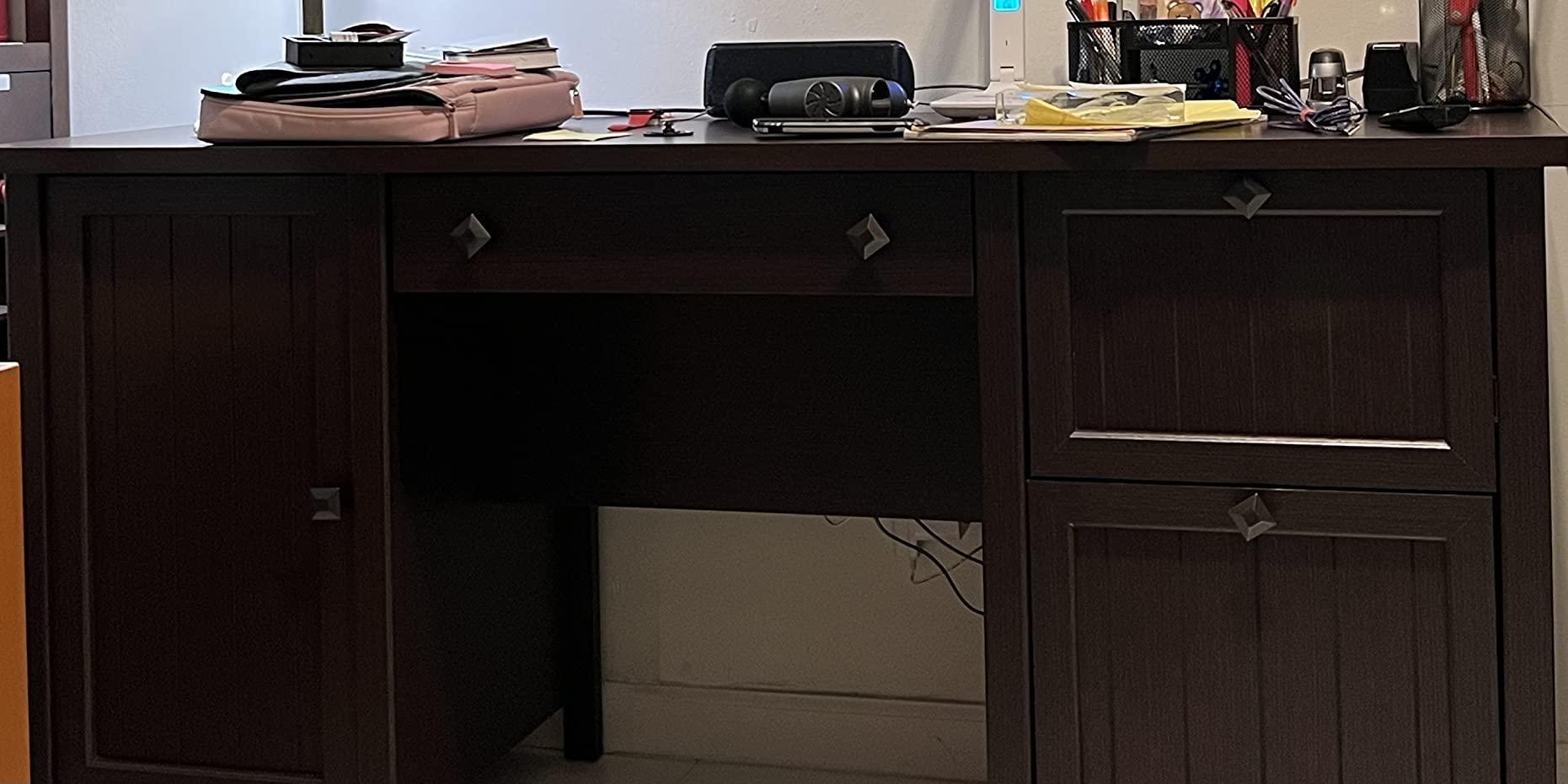 HOMCOM Vintage Executive Computer Desk, Home Office Work station ...