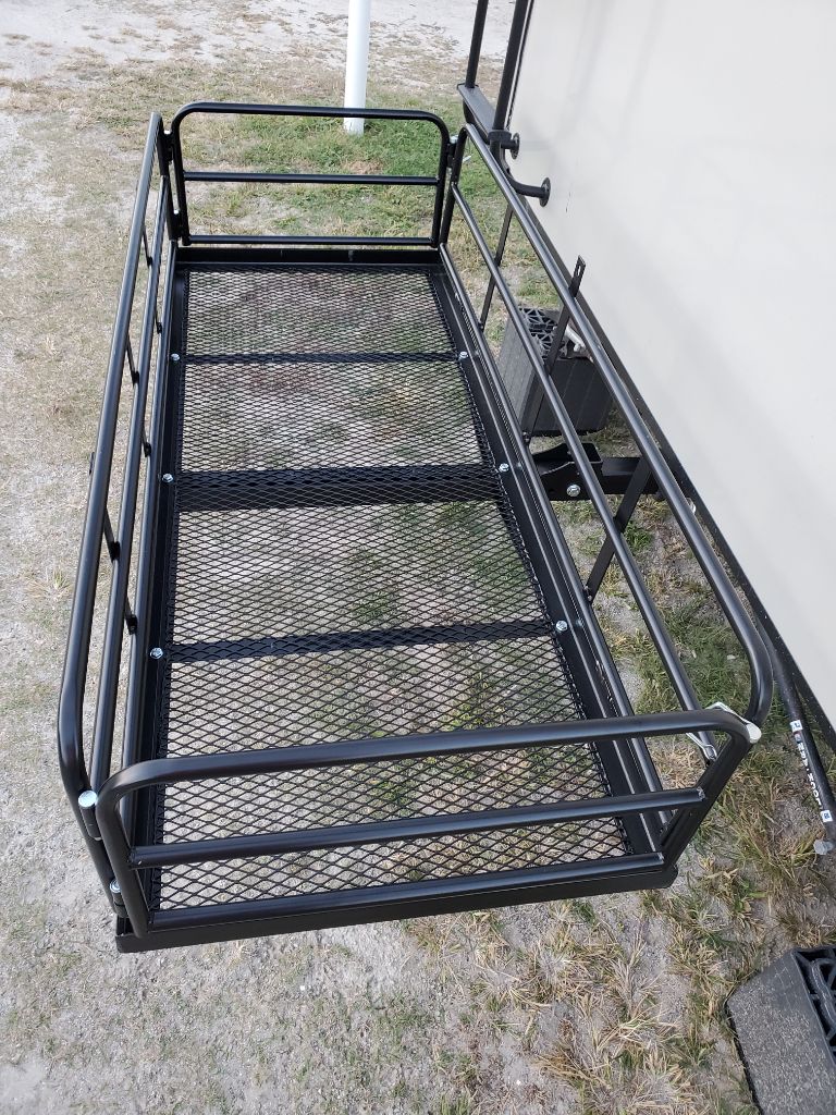 Aosom Folding Cargo Carrier Rear Luggage Rack 400lbs Capacity Hitch ...