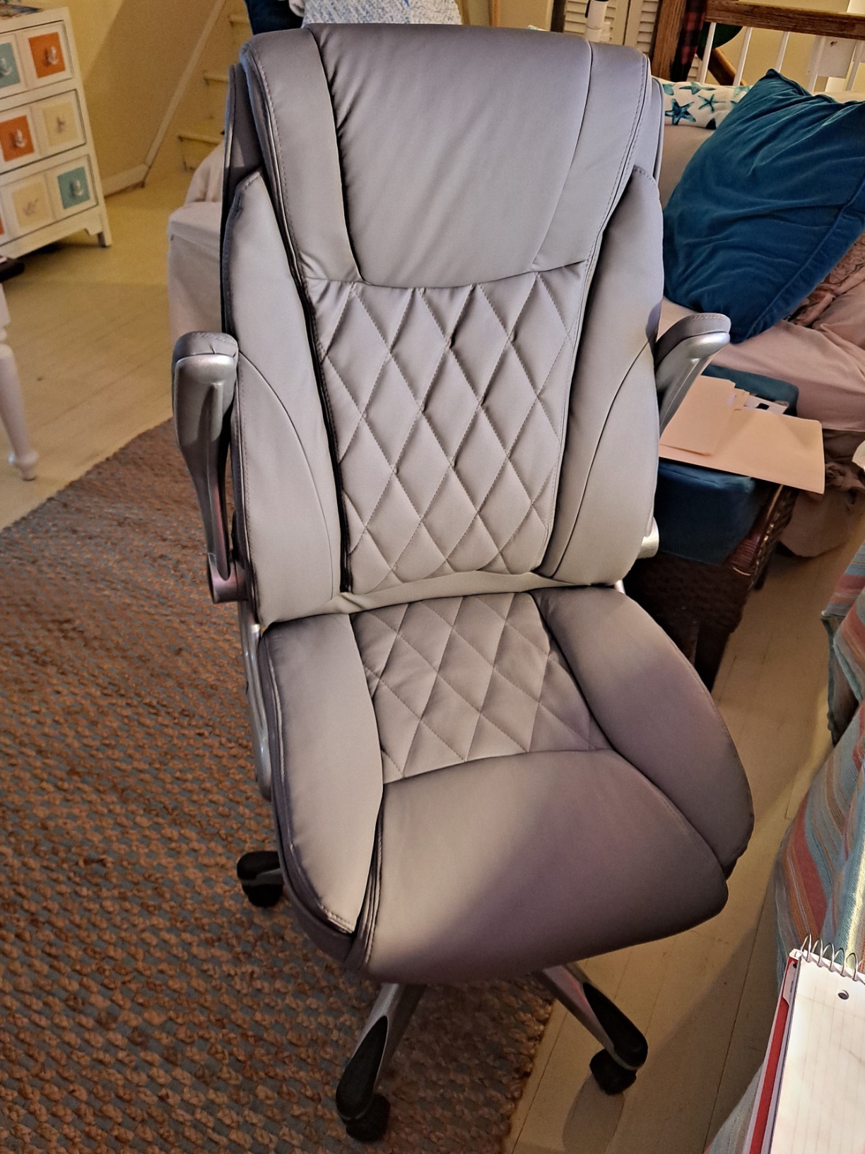 Vinsetto Office Chair Faux Leather Computer Rocker with Liftable ...