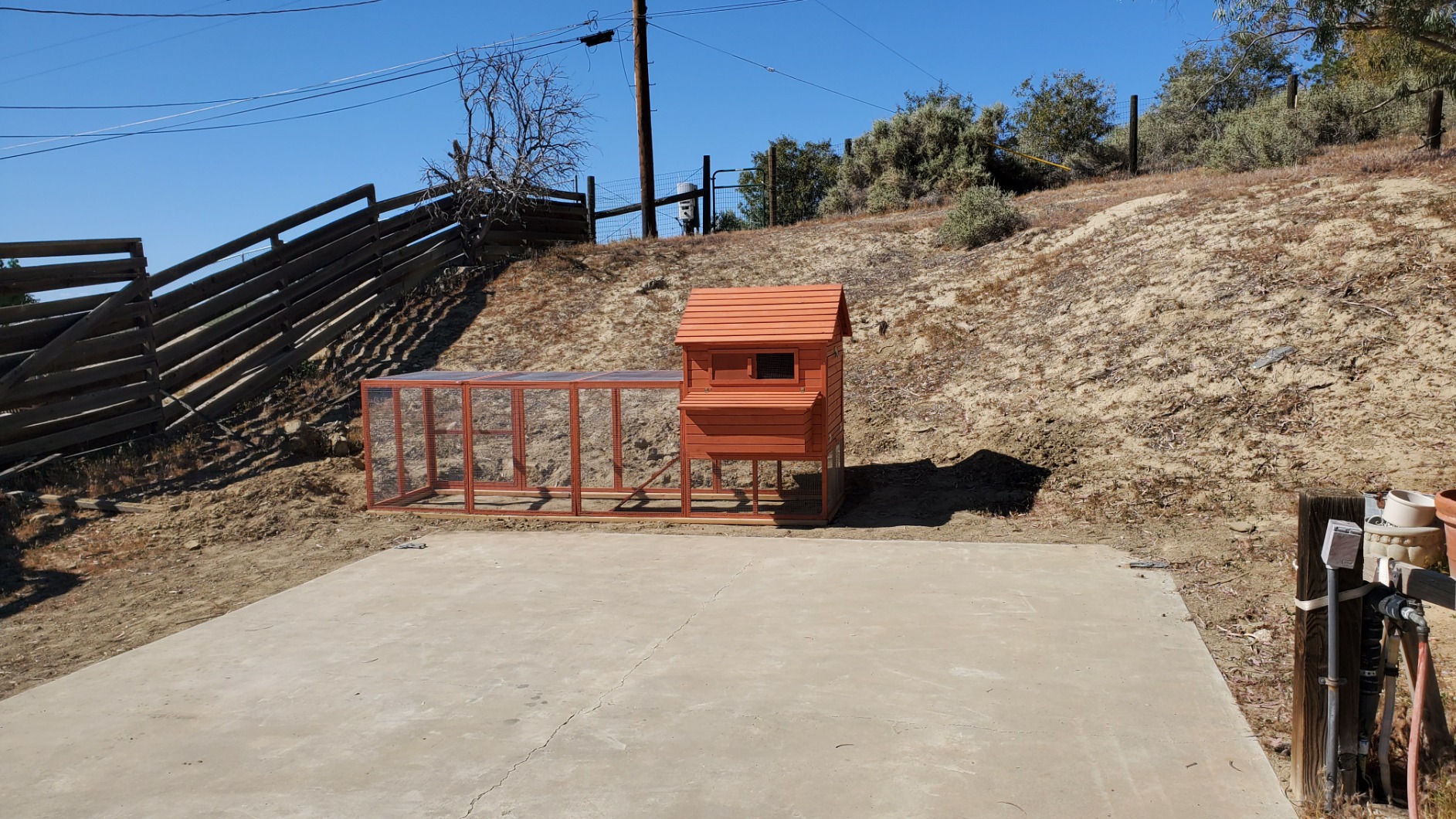 PawHut Large Wooden Outdoor Chicken Coop Hen House Space Outside Cage ...