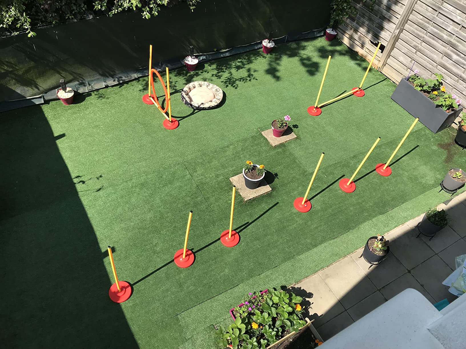 PawHut 3pc Portable Dog Agility Equipment Dog Obstacle Course Backyard ...