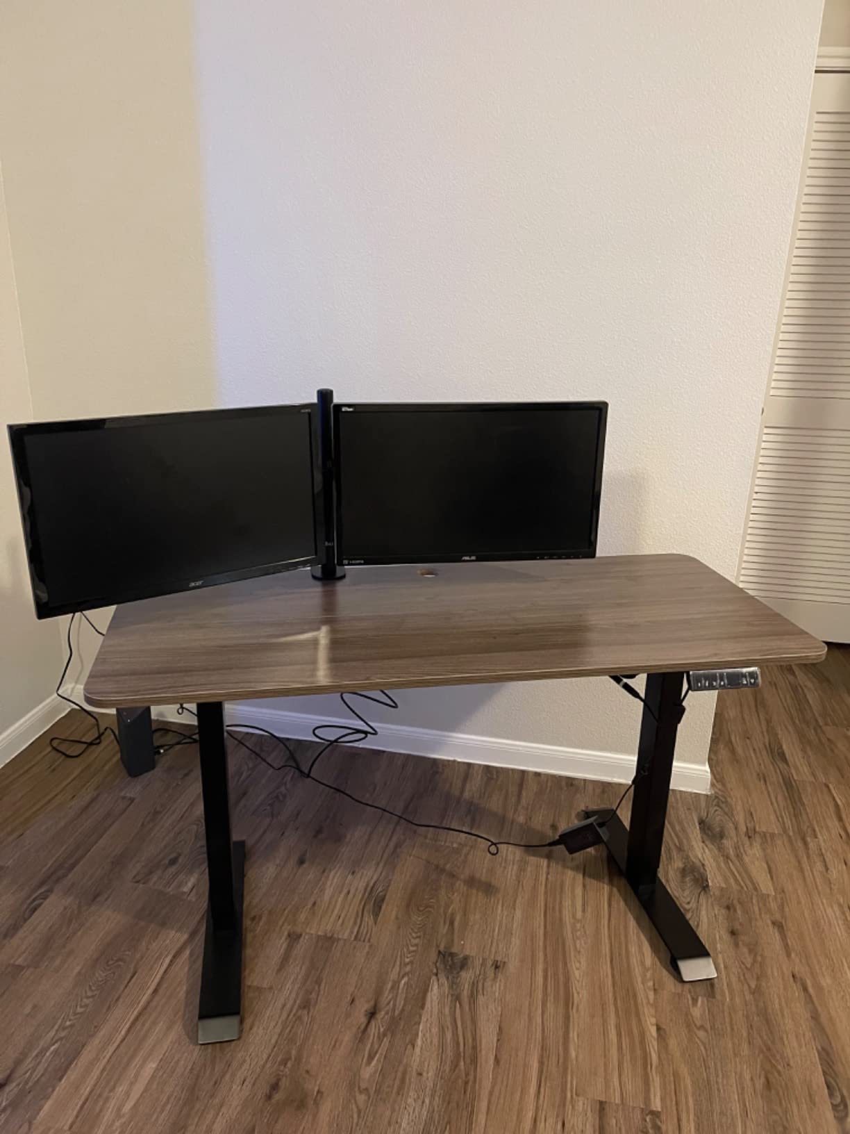 Vinsetto Electric Height Adjustable Standing Desks with 54" Desktop, 4 ...