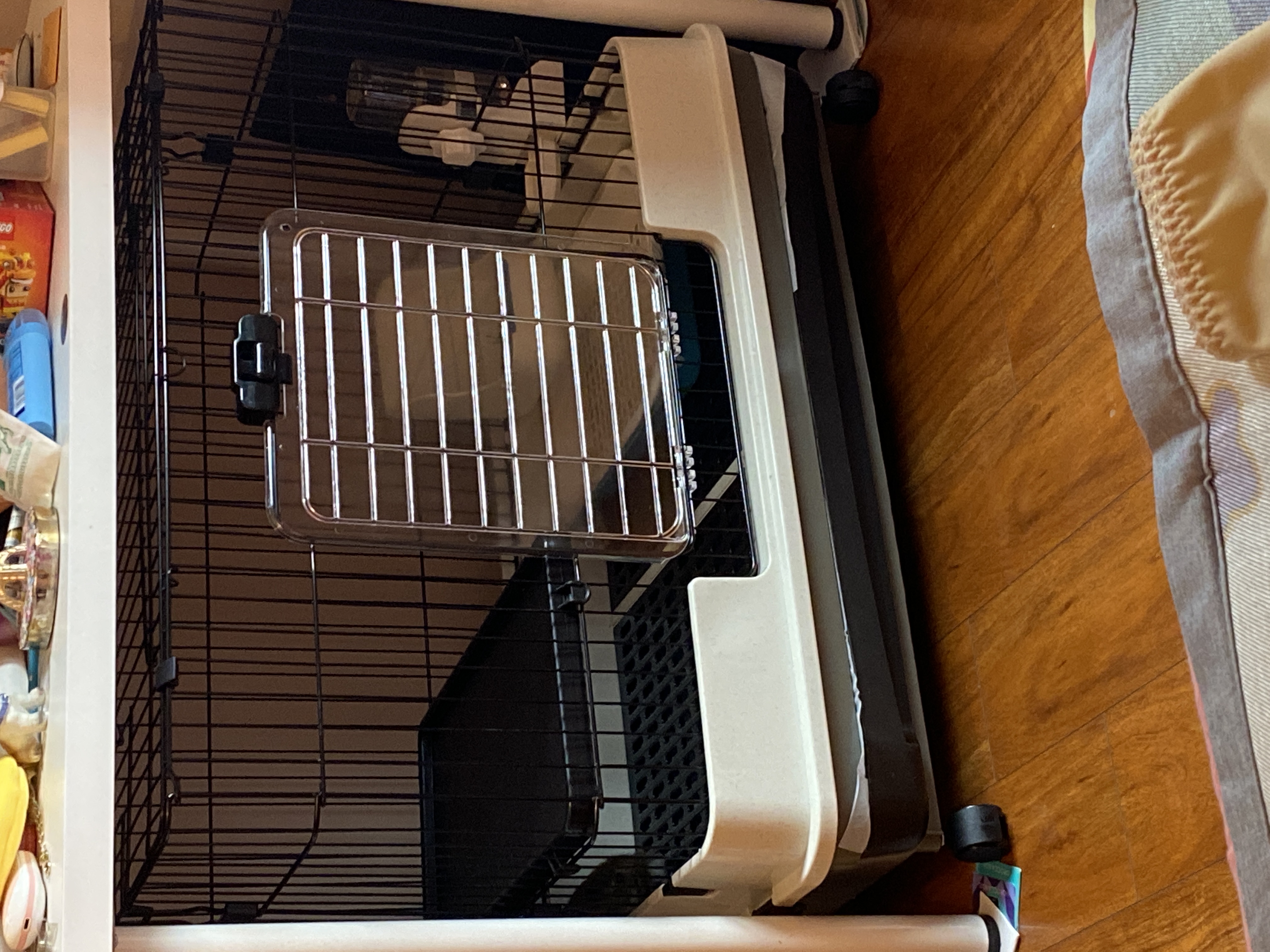 PawHut 32" Small Indoor Rabbit Cage with Wheels 2-level Animal Hutch ...