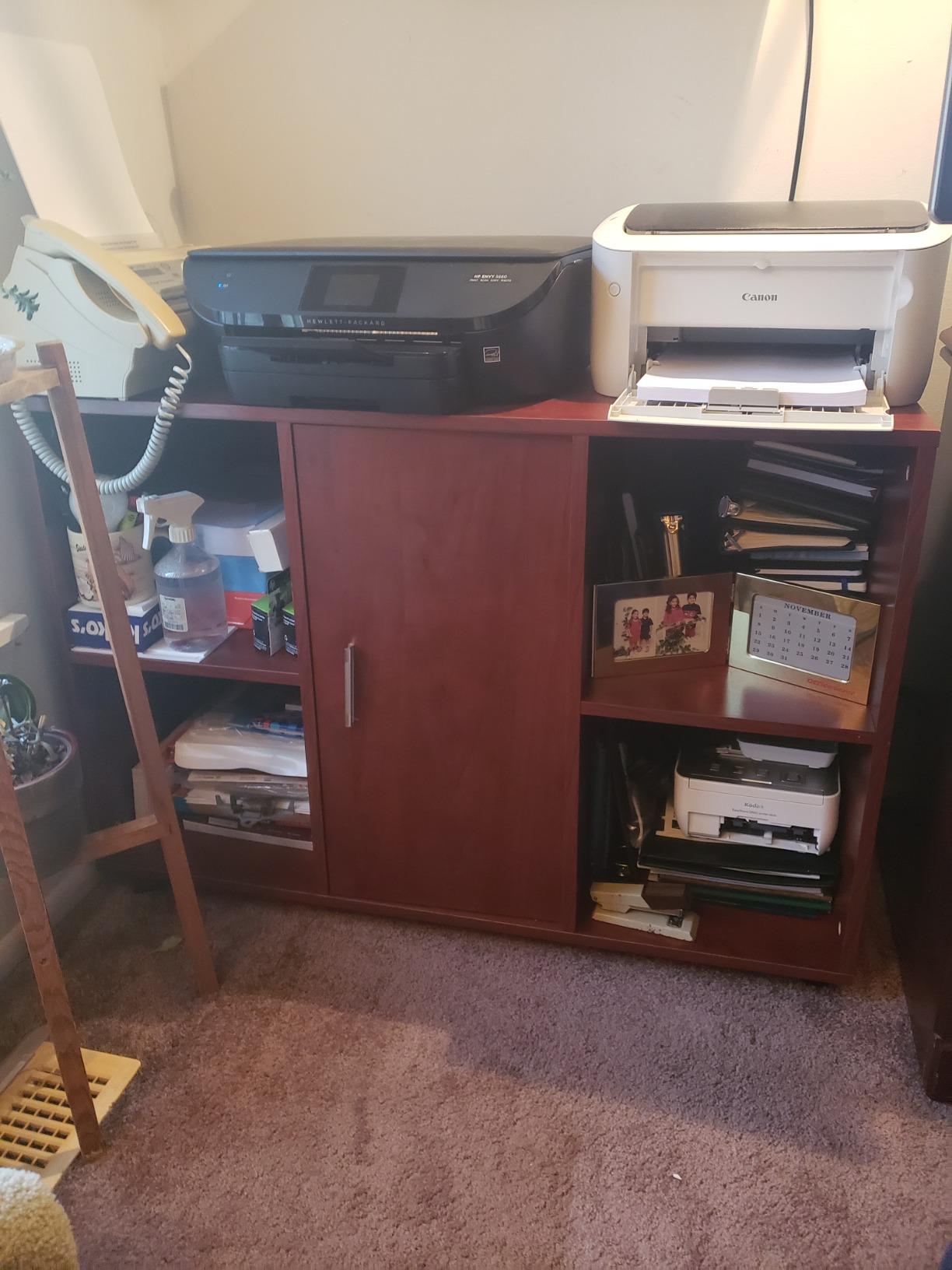 Vinsetto Multipurpose Filing Cabinet Printer Stand with an Interior ...