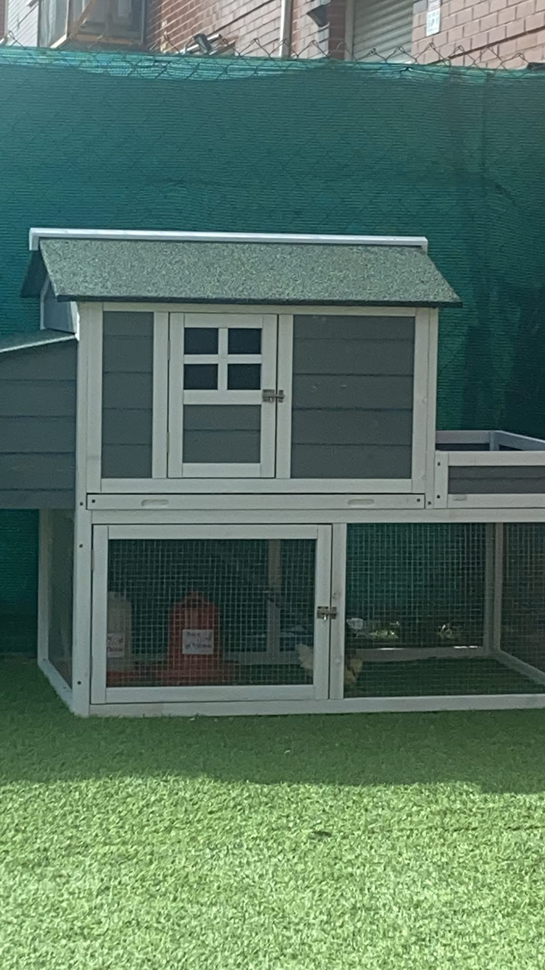 PawHut Chicken Hutch w/ Spacious Run Area 63" Wooden Large Hen House ...