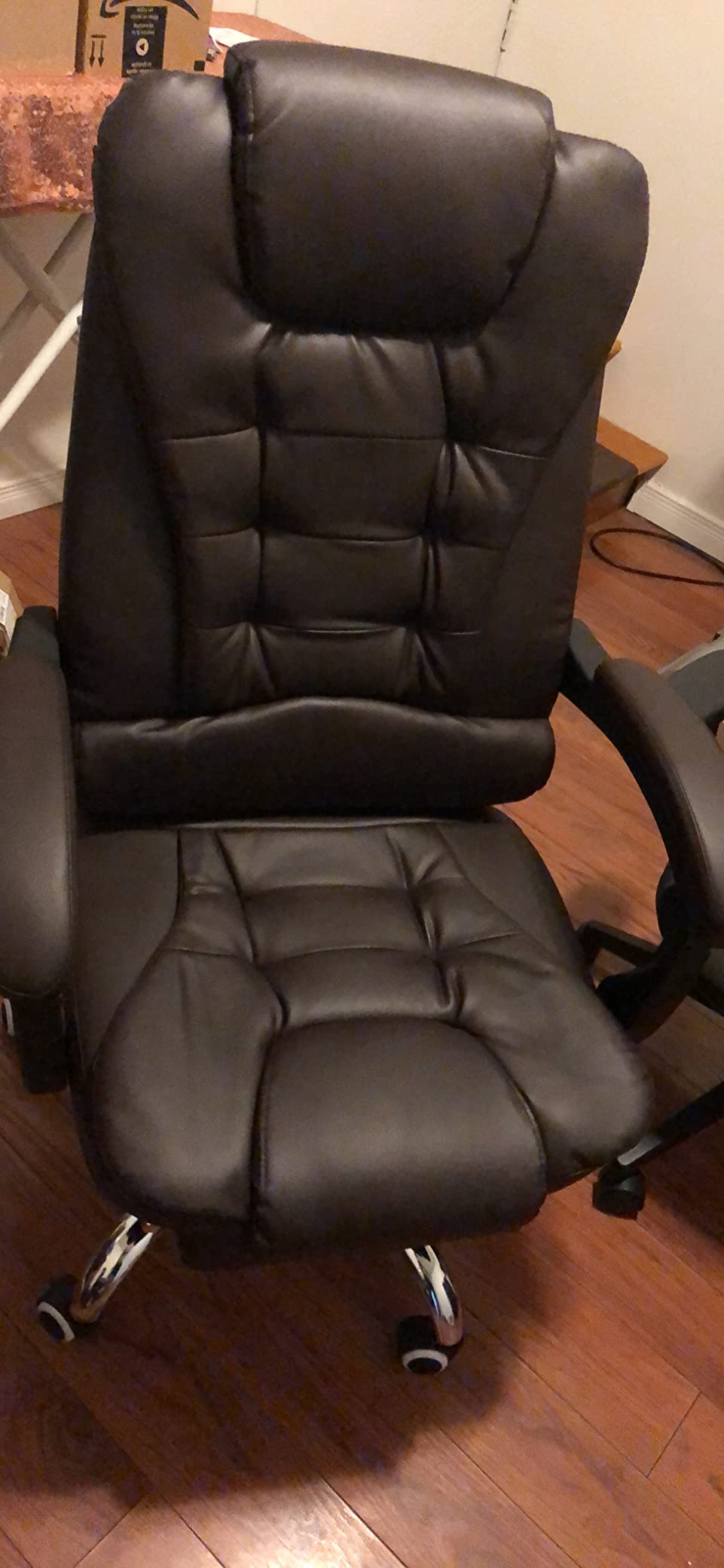 HOMCOM High Back Reclining Office Chair Swivel Executive Napping PU ...