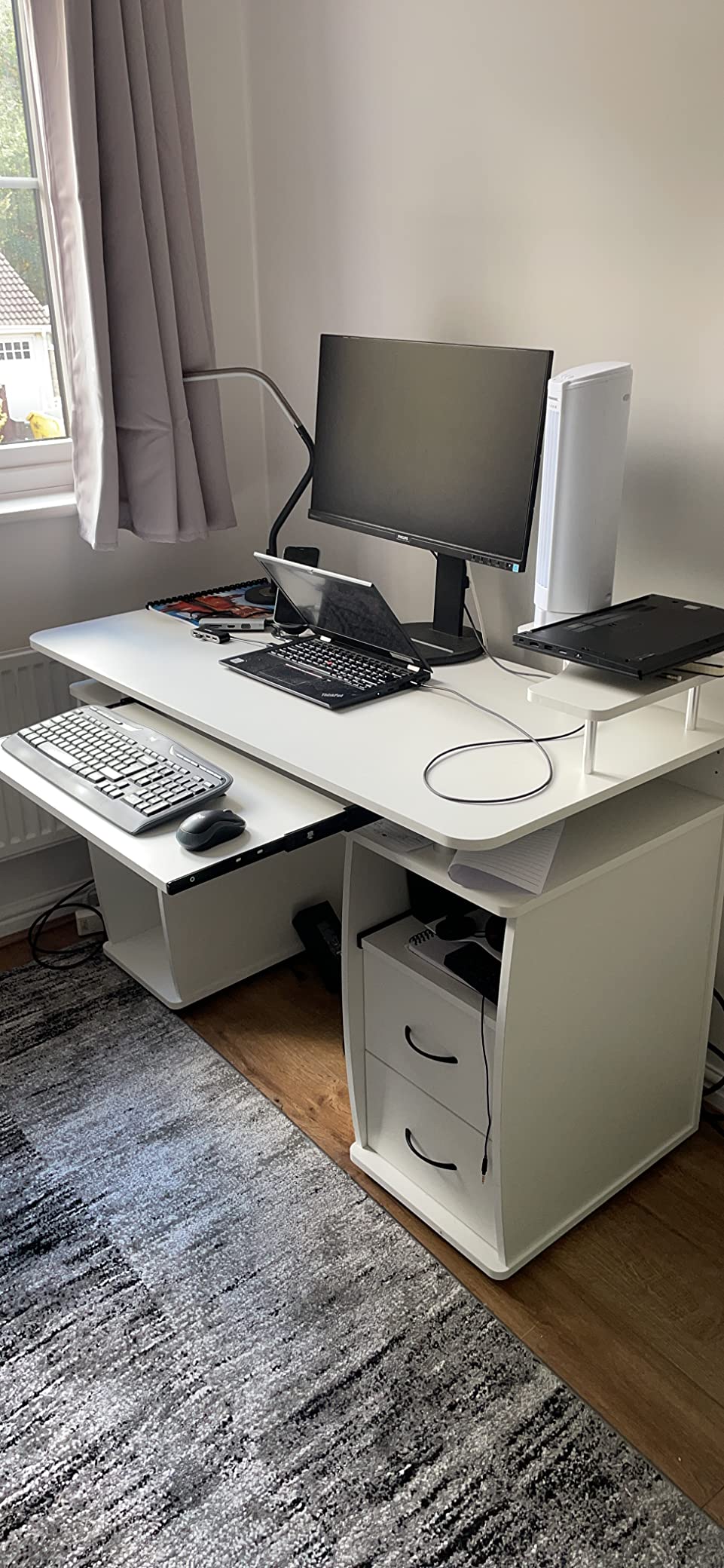 HOMCOM Multi-Function Computer Desk Home Office Workstation with ...