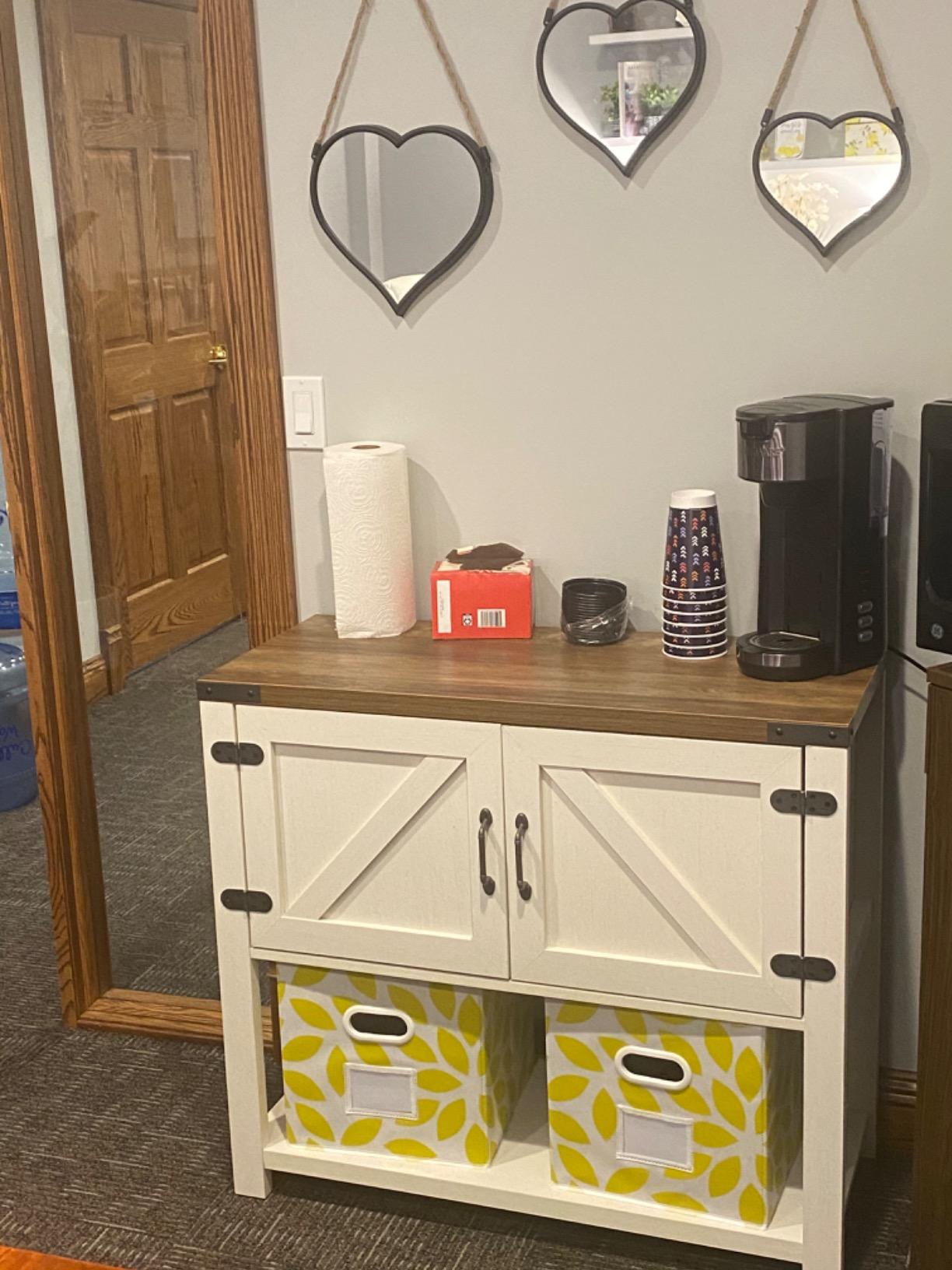 HOMCOM 2-Door Free Standing Storage Cabinet with Bottom Shelf Kitchen ...