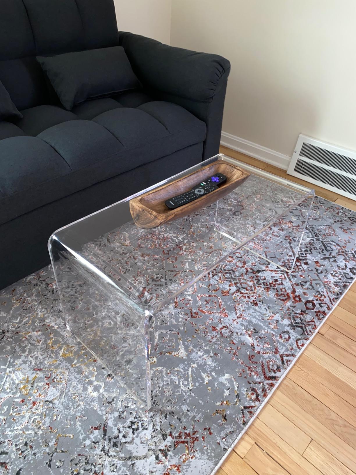 Modern Acrylic Waterfall Coffee Table for Sale, Clear | Aosom.com
