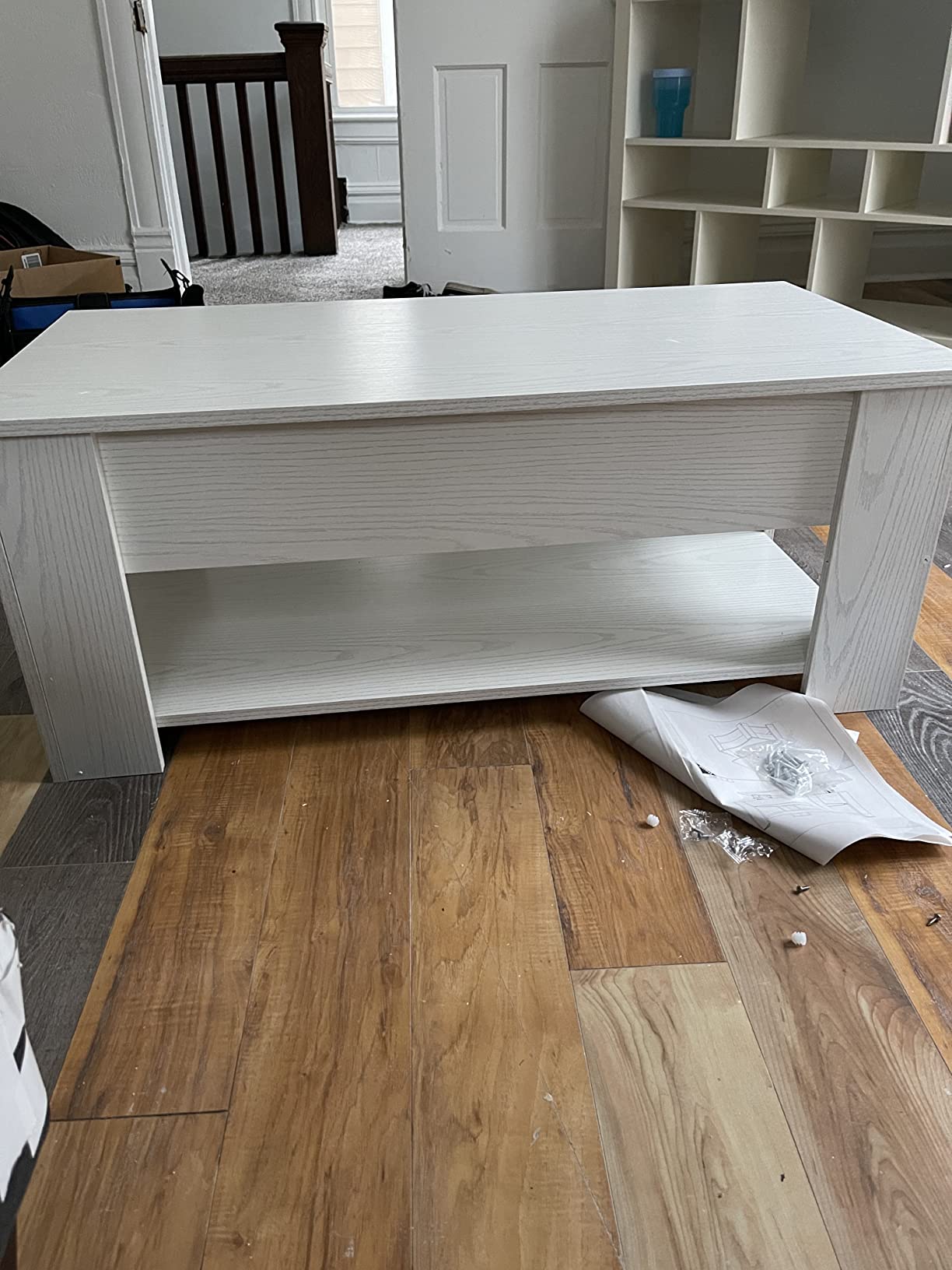 HOMCOM 39" Lift Top Coffee Table with Hidden Storage Compartment and ...