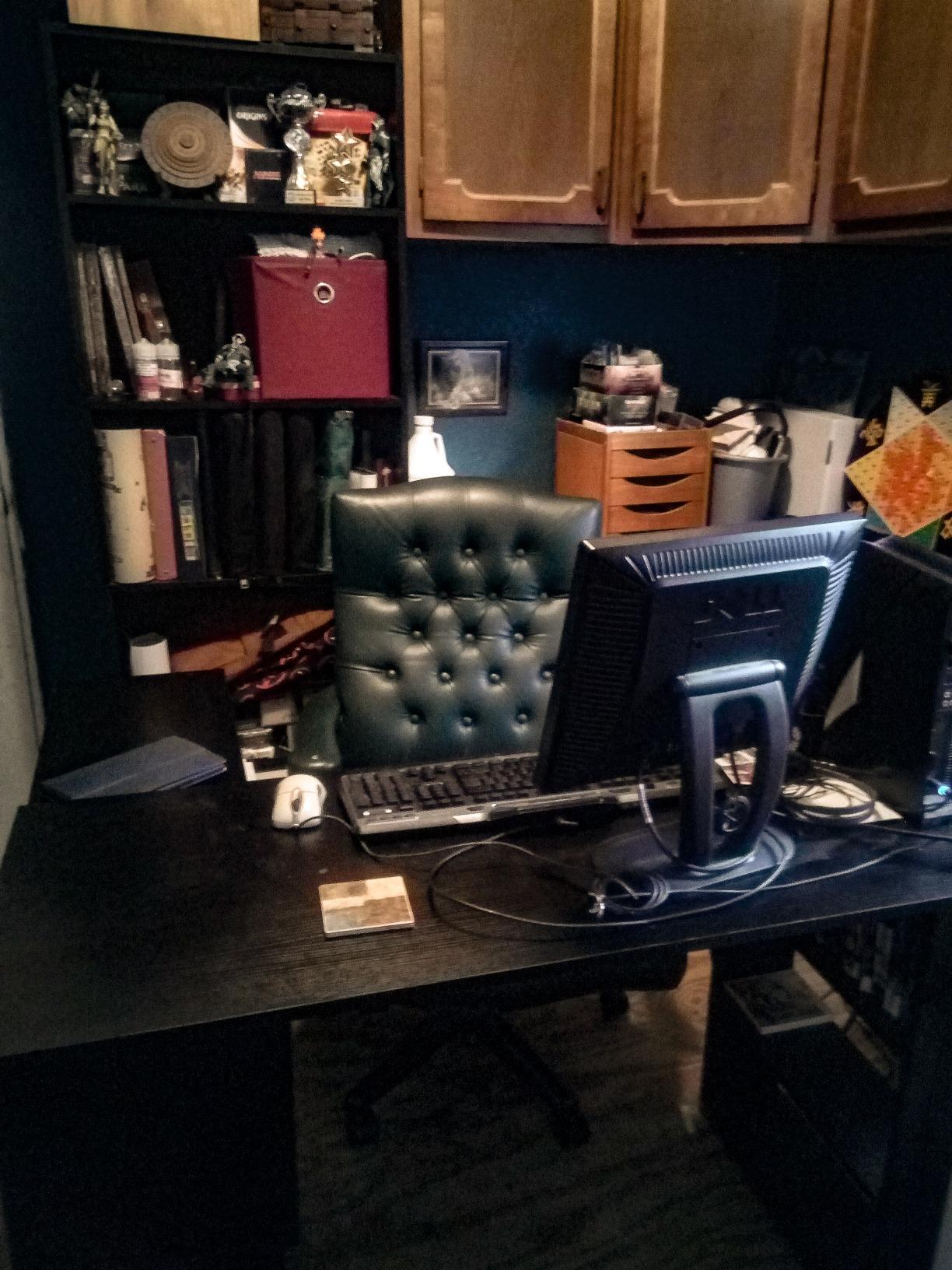 HOMCOM 360° Rotating Home Office Desk L Shaped Corner Computer Desk ...