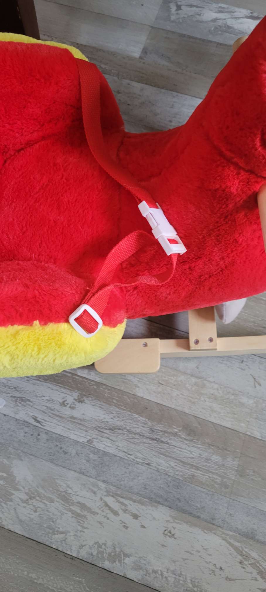 Qaba Rocking Horse Toy Kids Plush Ride-On Toy Parrot Style Ride On ...