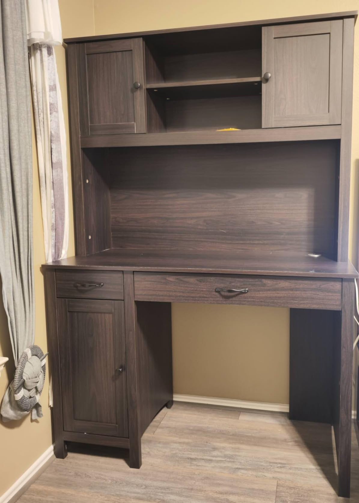 HOMCOM Computer Desk with Cable Management Home Office Workstation with ...