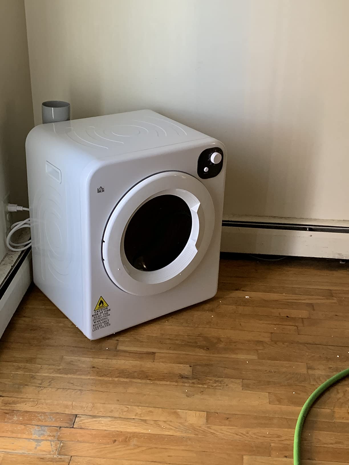 HOMCOM Compact Laundry Dryer Machine, 1300W, 3.22Cu. Ft. Electric ...