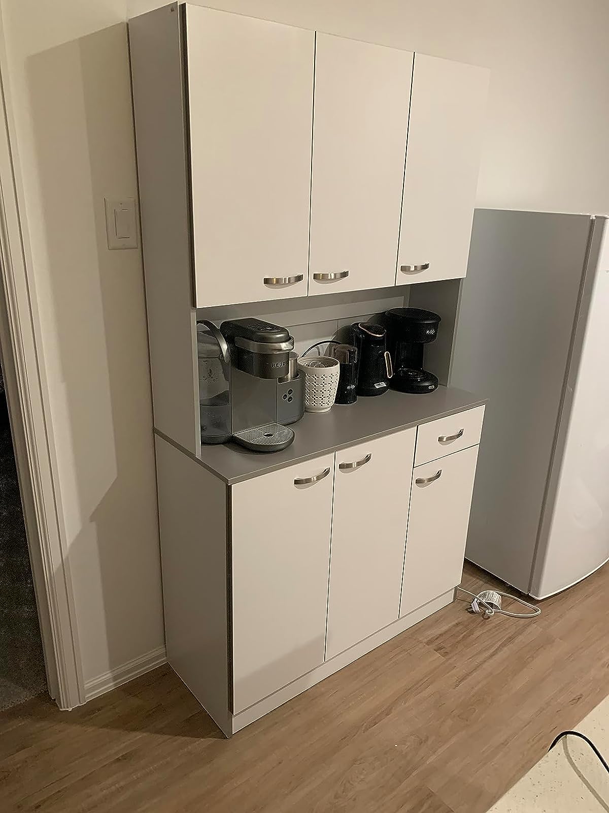 HOMCOM 71" Freestanding Kitchen Hutch with Countertop | Aosom.com