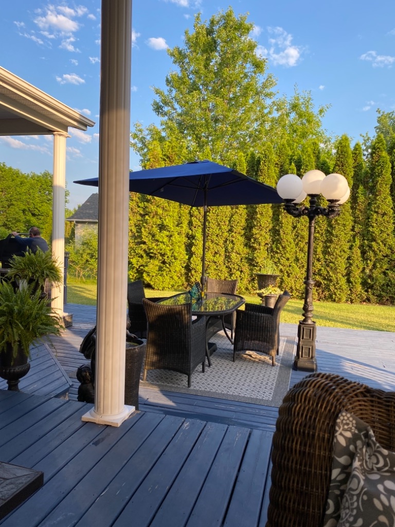 Outsunny 6.5x10ft Rectangle Tilt Patio Umbrella Garden Market Parasol ...