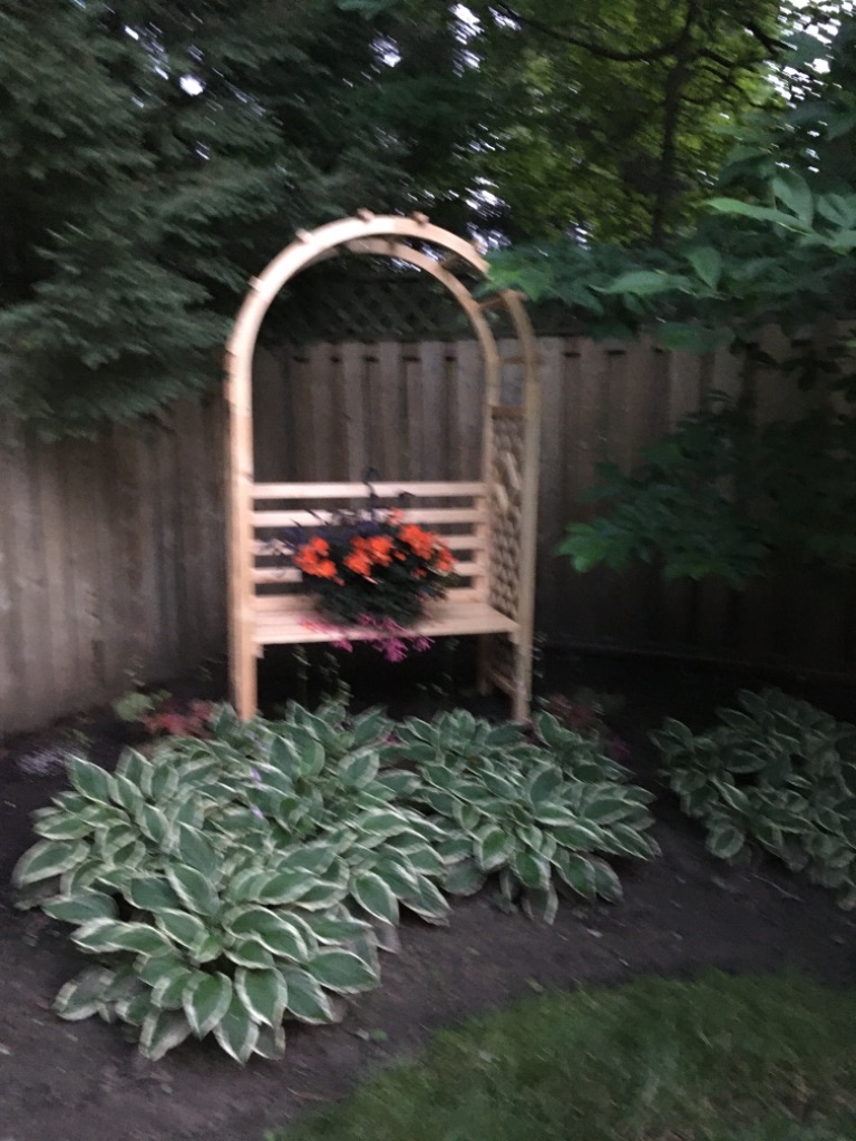 Outsunny Garden Bench with Arch Wooden Bench Trellis for Vines/Climbing ...