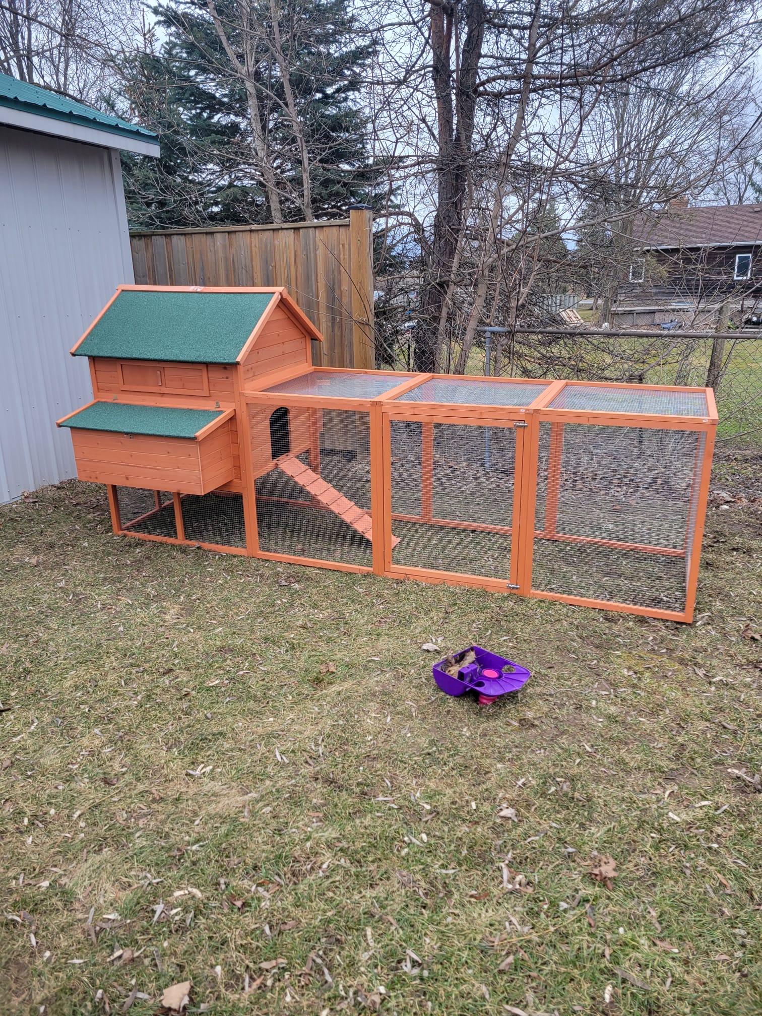 PawHut 137" Chicken Coop Wooden Large Hen House Deluxe Rabbit Hutch ...