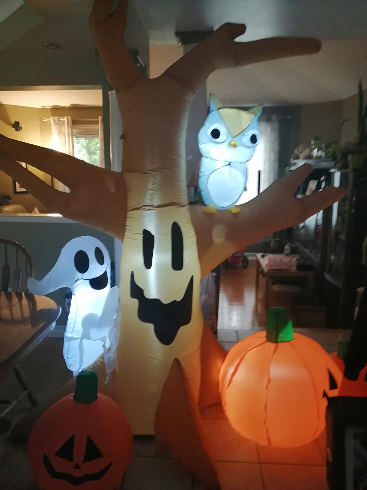 HOMCOM 7.5’ Tall Outdoor Lighted Airblown Inflatable Halloween ...