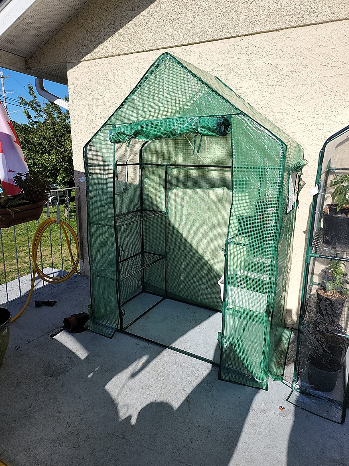 Outsunny 56"x29"x77" Outdoor Greenhouse Walk-in Plant Greenhouse Sun ...