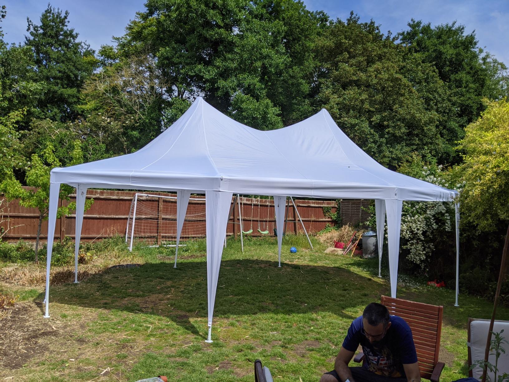Outsunny White Octagonal Party Tent 22.3ft Garden Event Shelter | Aosom ...