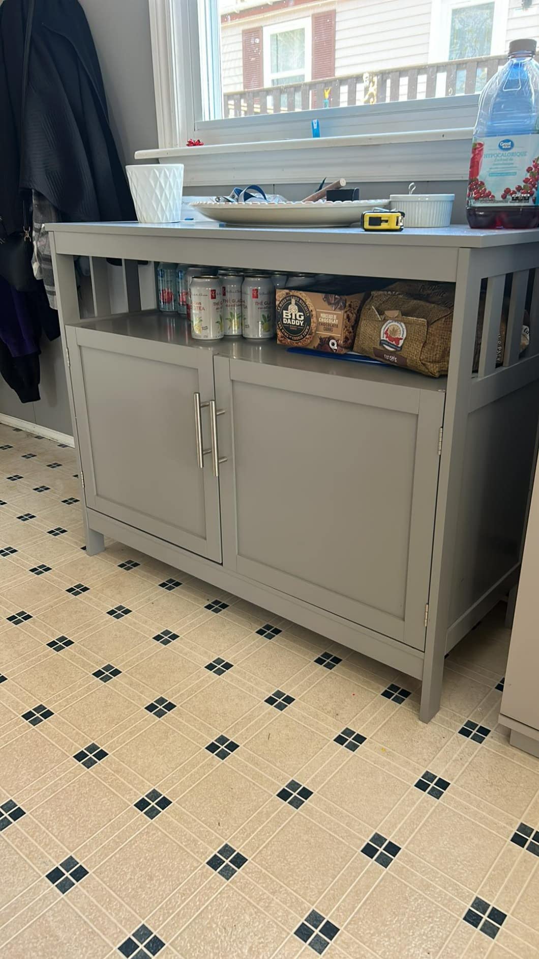 HOMCOM Kitchen Sideboard, Buffet Cabinet, Wooden Storage Console Table ...