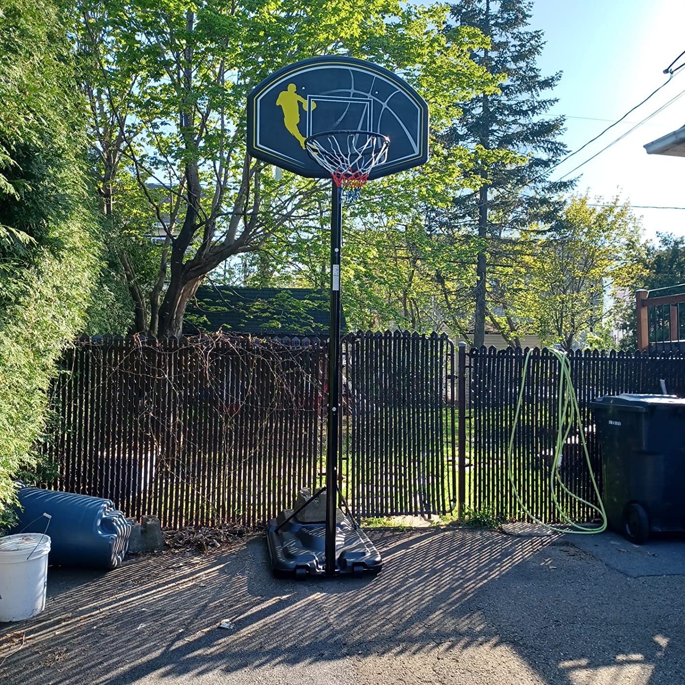 Soozier Height Adjustable 28" Backboard Portable Basketball Hoop System ...