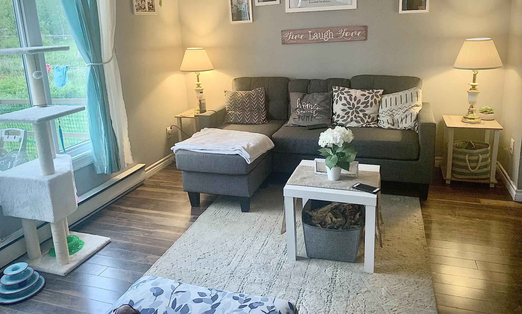 HOMCOM Corner Sofa, Chaise Lounge Furniture, 3 Seater Couch with ...